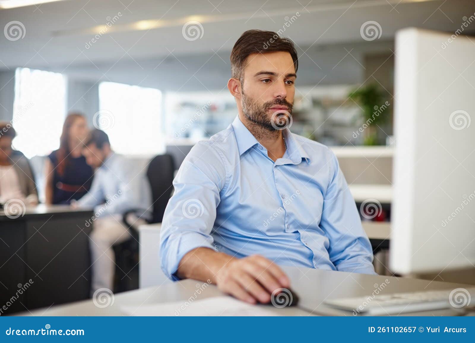 Work is Where Youre Logged on. a Businessman Using a Computer at His ...