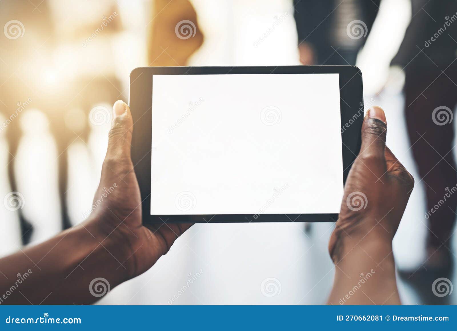 Work Wirelessly with this Device. Shot of an Unrecognizable Man Using a ...