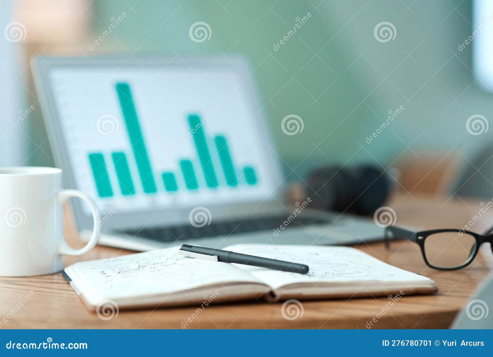 This Work Wont Do Itself. Empty Shot of a Laptop and Notebook on a ...