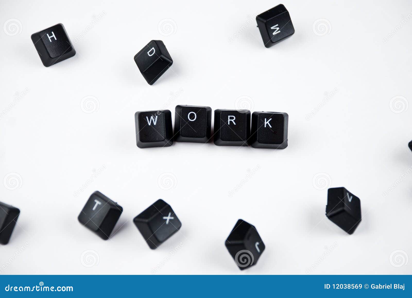 Work word stock image. Image of letters, keys, text, copyspace - 12038569