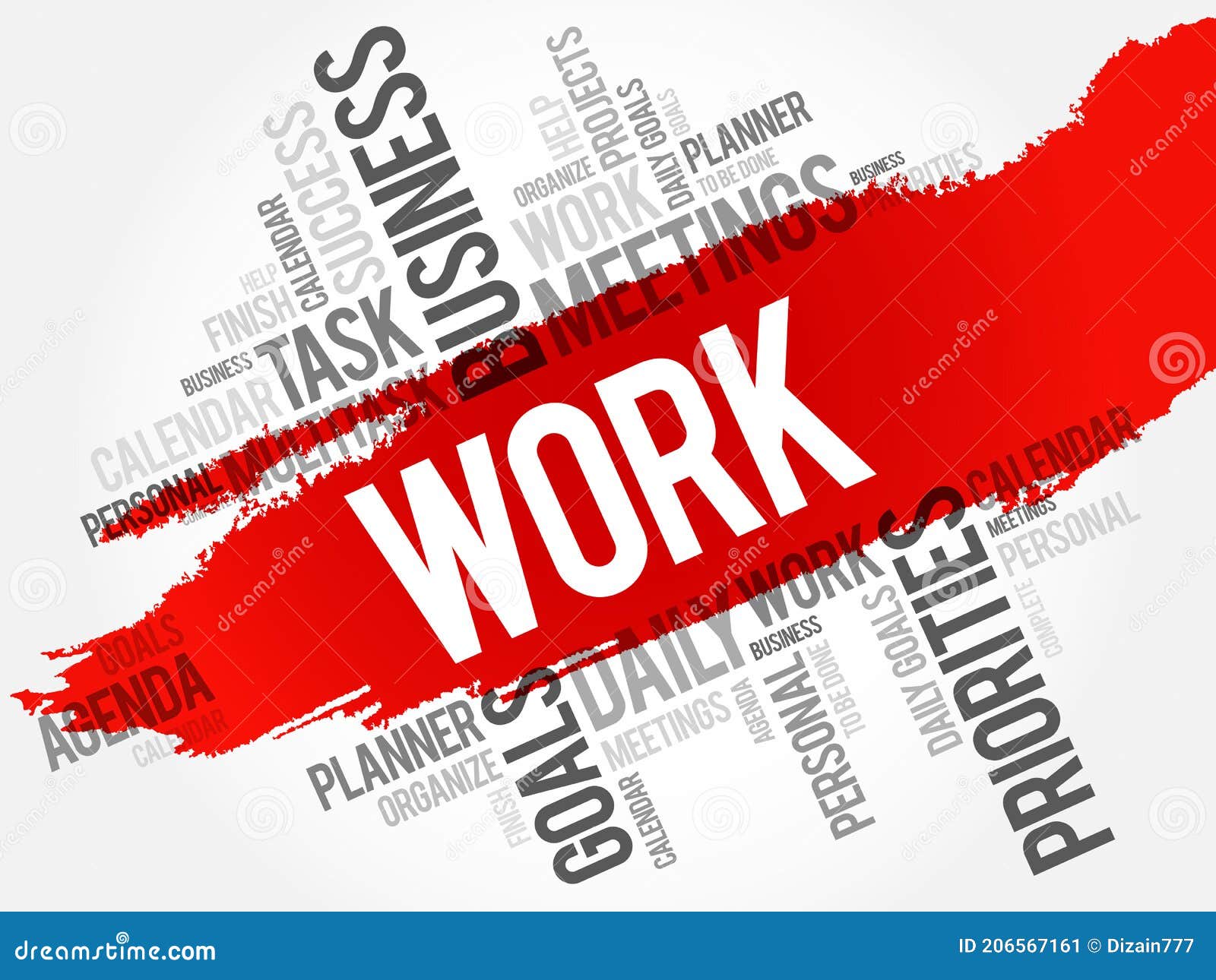 Work Word Cloud Business Concept Stock Illustration - Illustration of ...