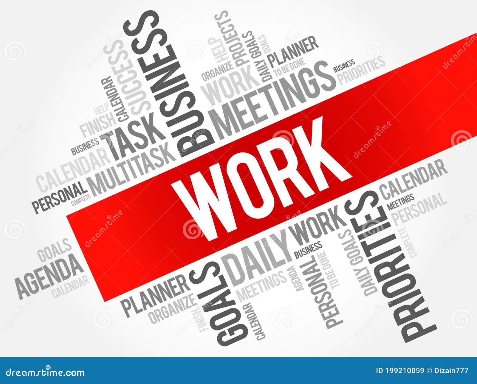 Work word cloud stock illustration. Illustration of personal - 199210059