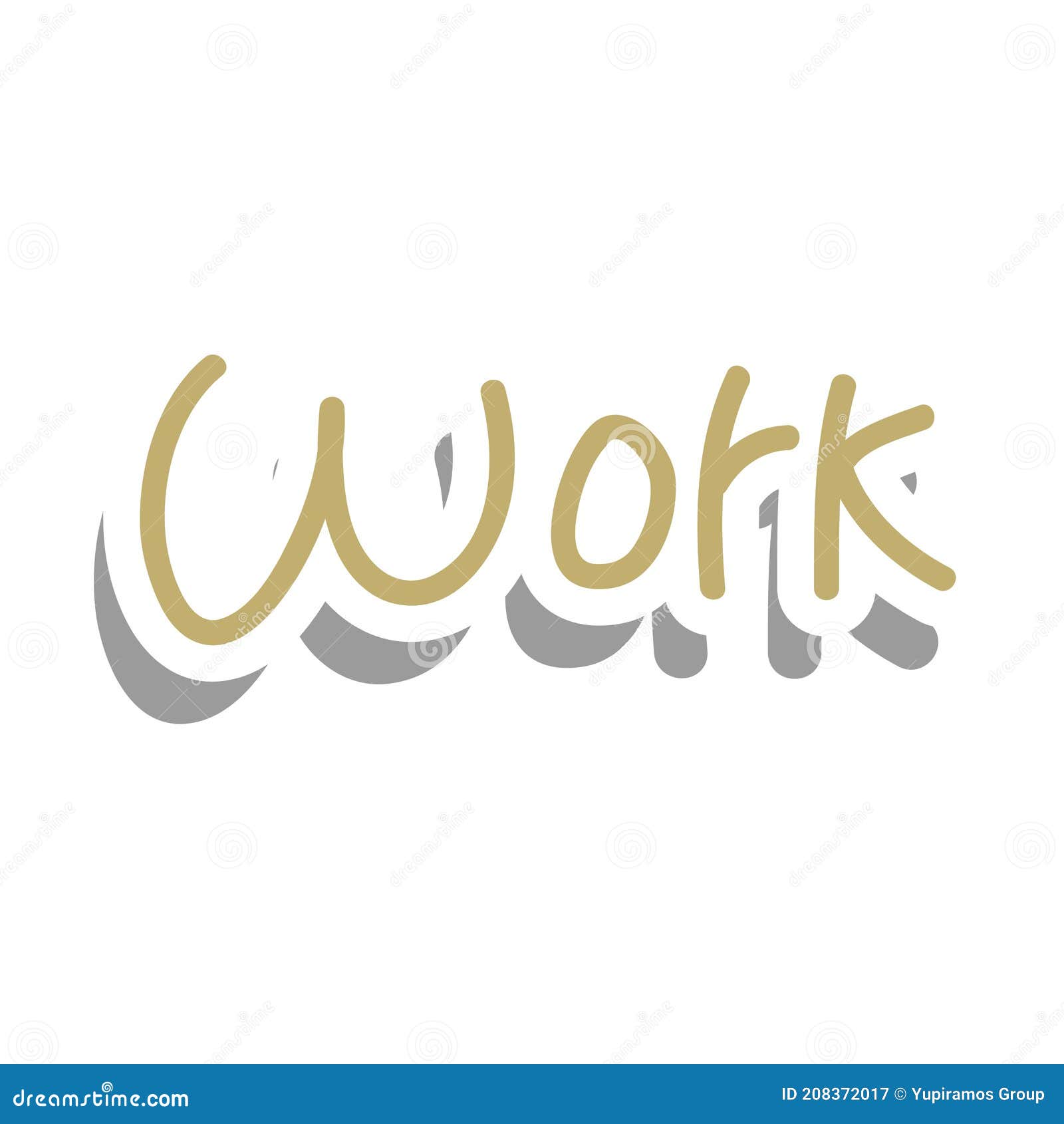 Work Word Sticker Vector Design Stock Vector - Illustration of activity ...