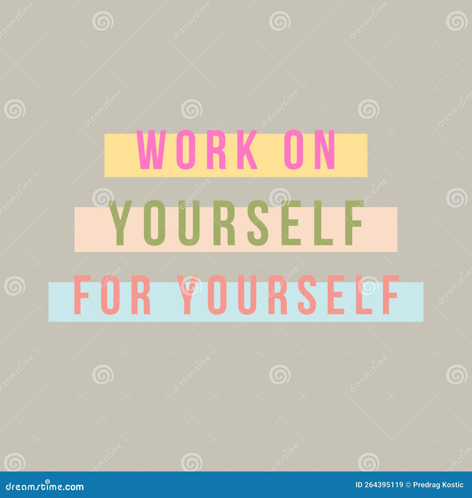 Work on ,yourself, for Yourself Text Stock Illustration - Illustration ...
