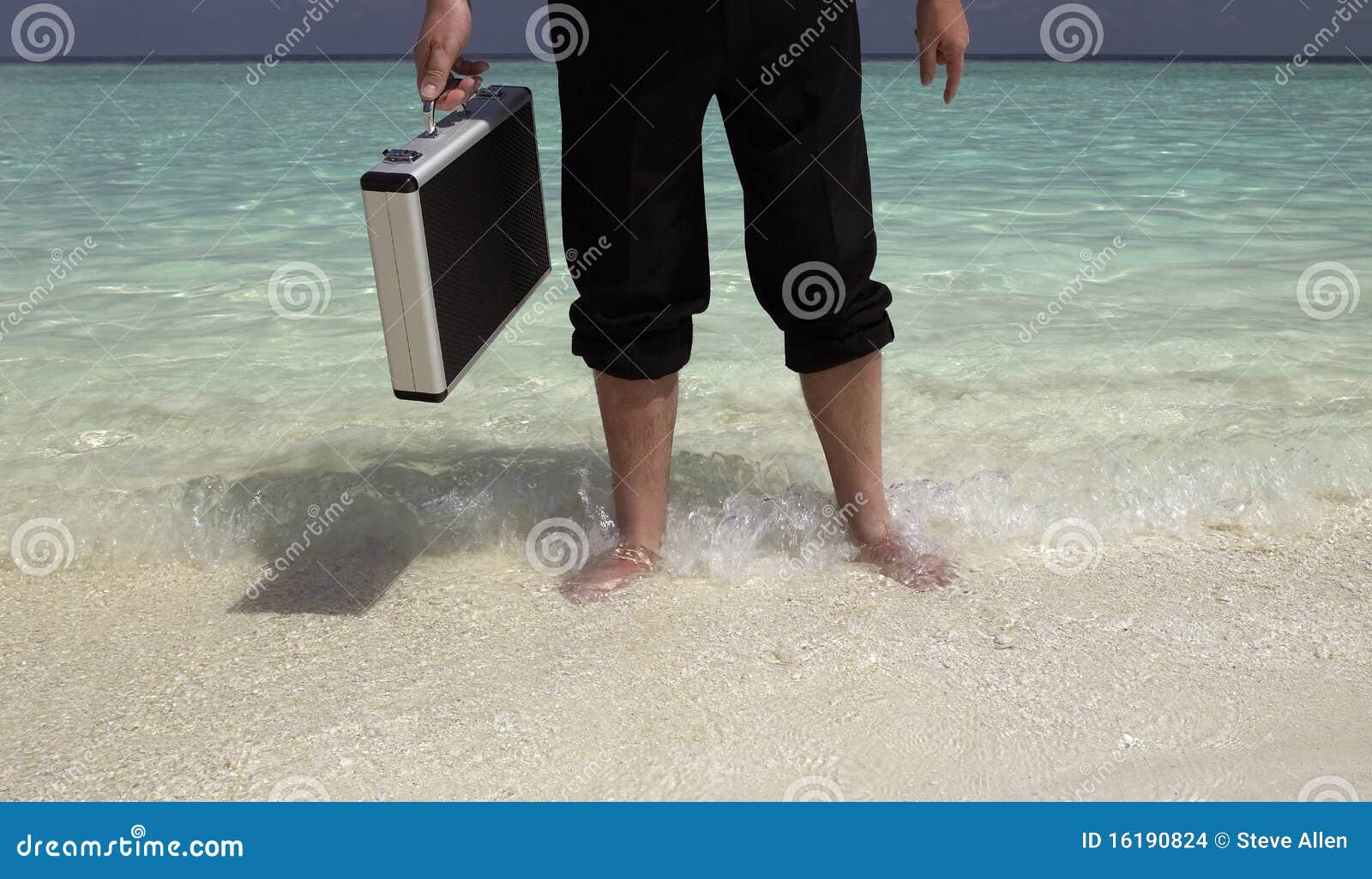 Workaholic Businessman on Vacation Stock Photo - Image of businessman ...