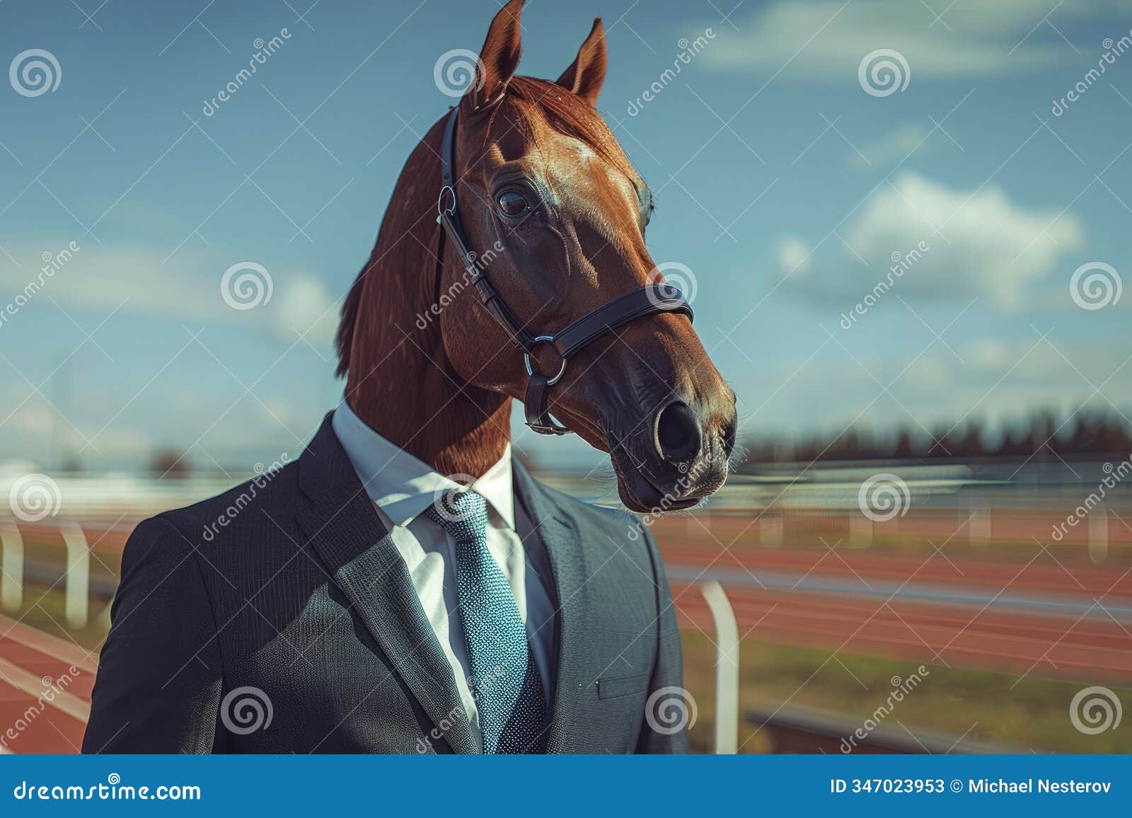 Workaholic Man Businessman with Horse Head Stock Image - Image of ...