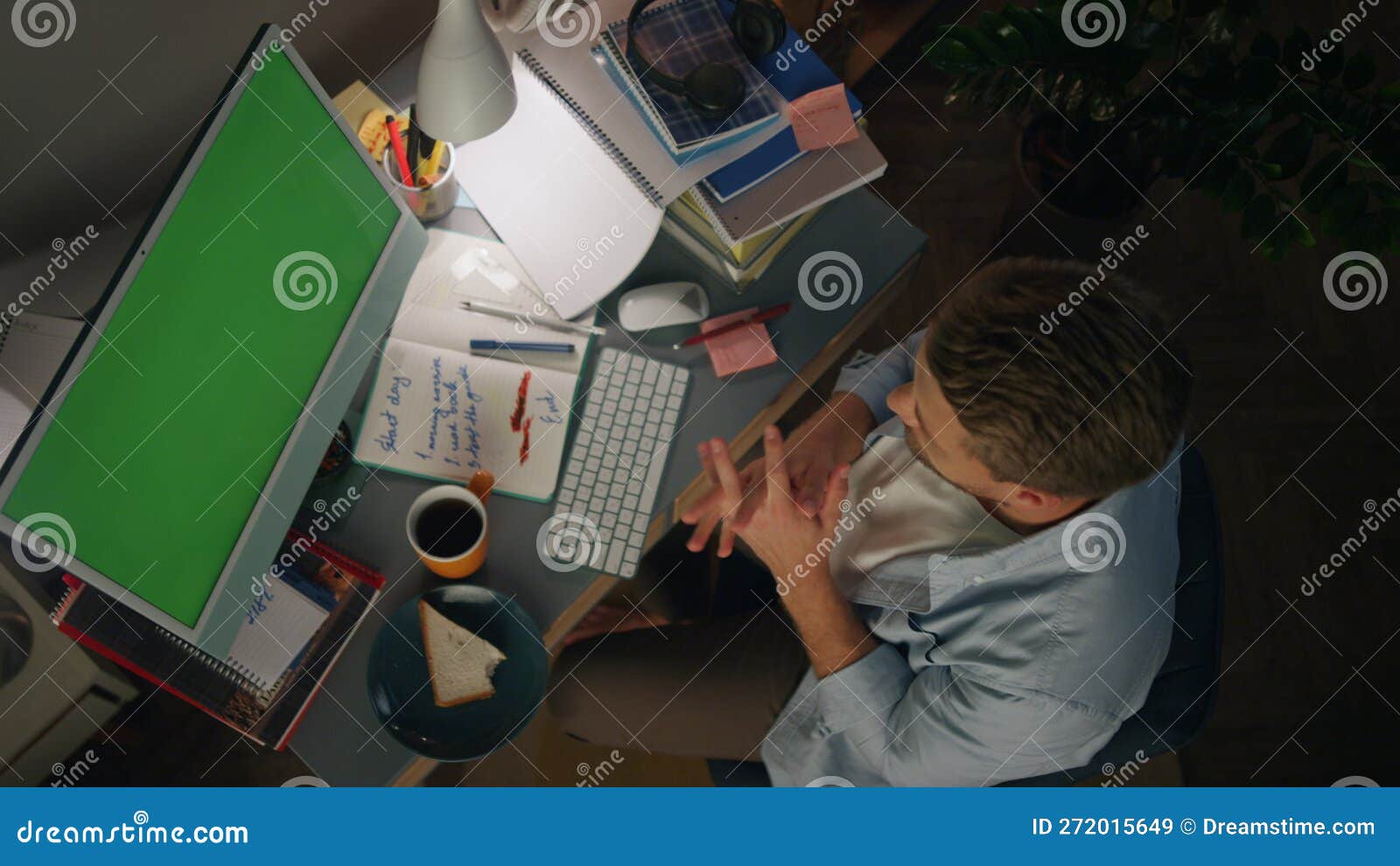 Workaholic Person Pressing Mockup Computer Buttons Closeup. Guy Texting ...