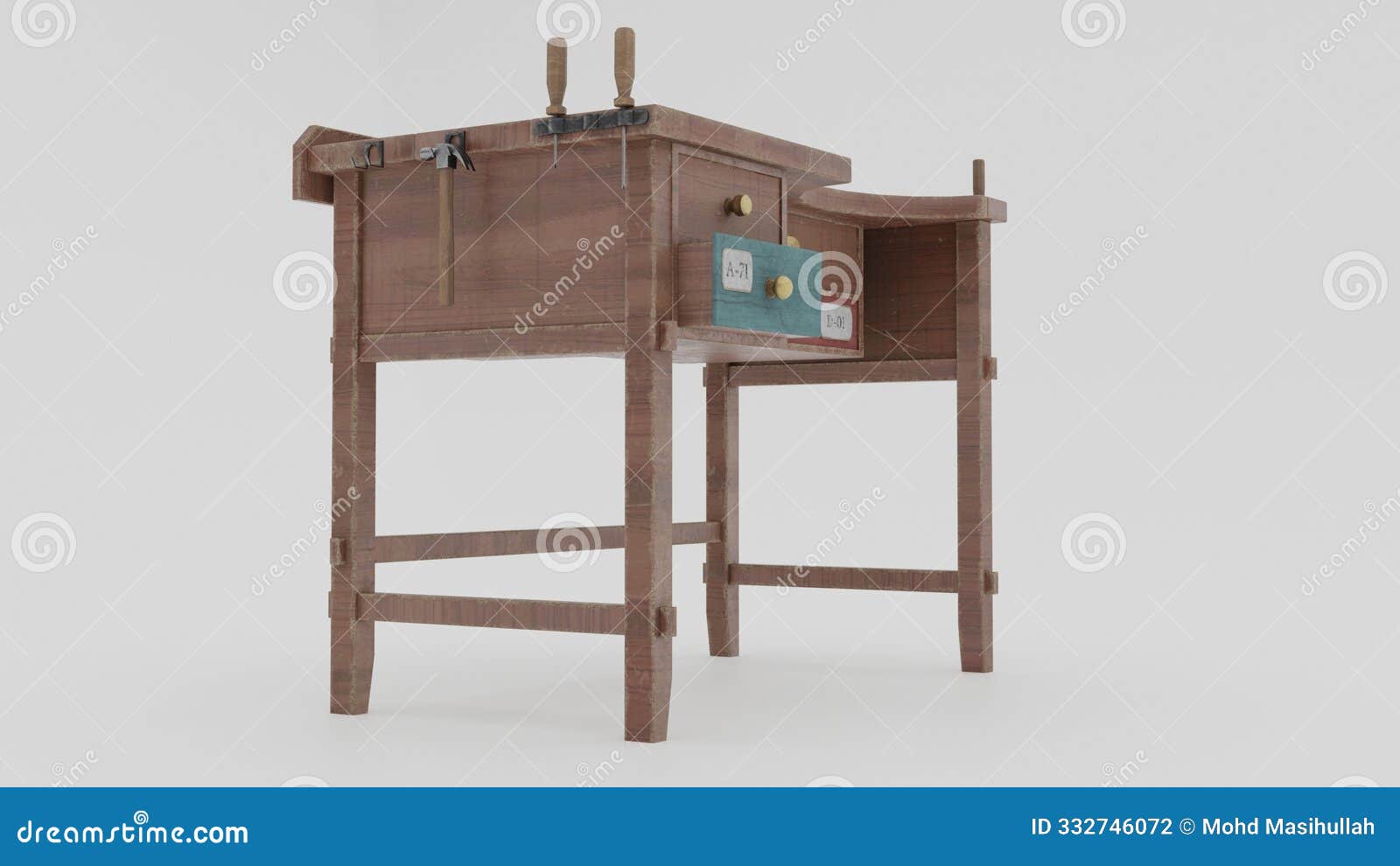 Workbench with Hammer and Screwdriver Stock Photo - Image of hardware ...