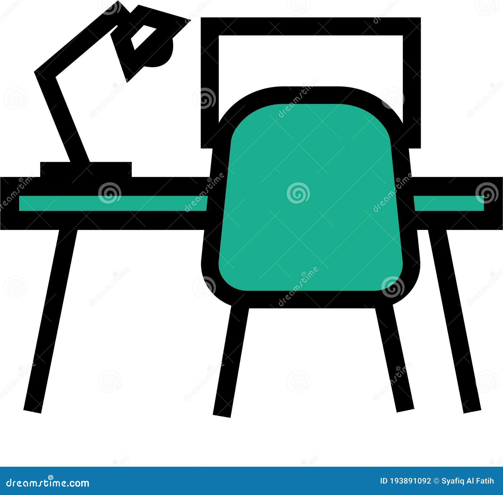 The Workbench Icon with Good Design Stock Illustration - Illustration ...