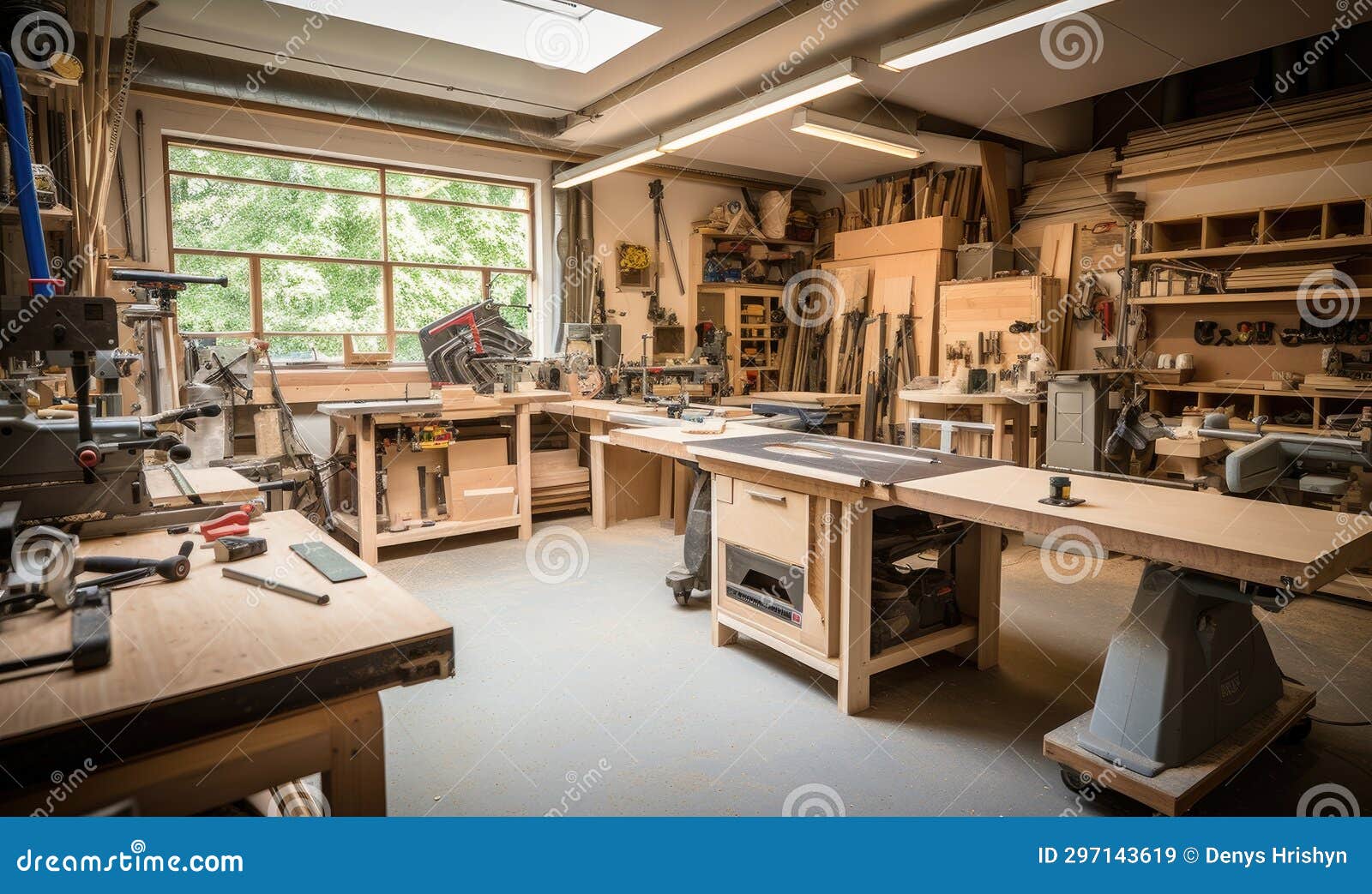 A Well-Organized Workbench with an Array of Essential Tools Stock ...