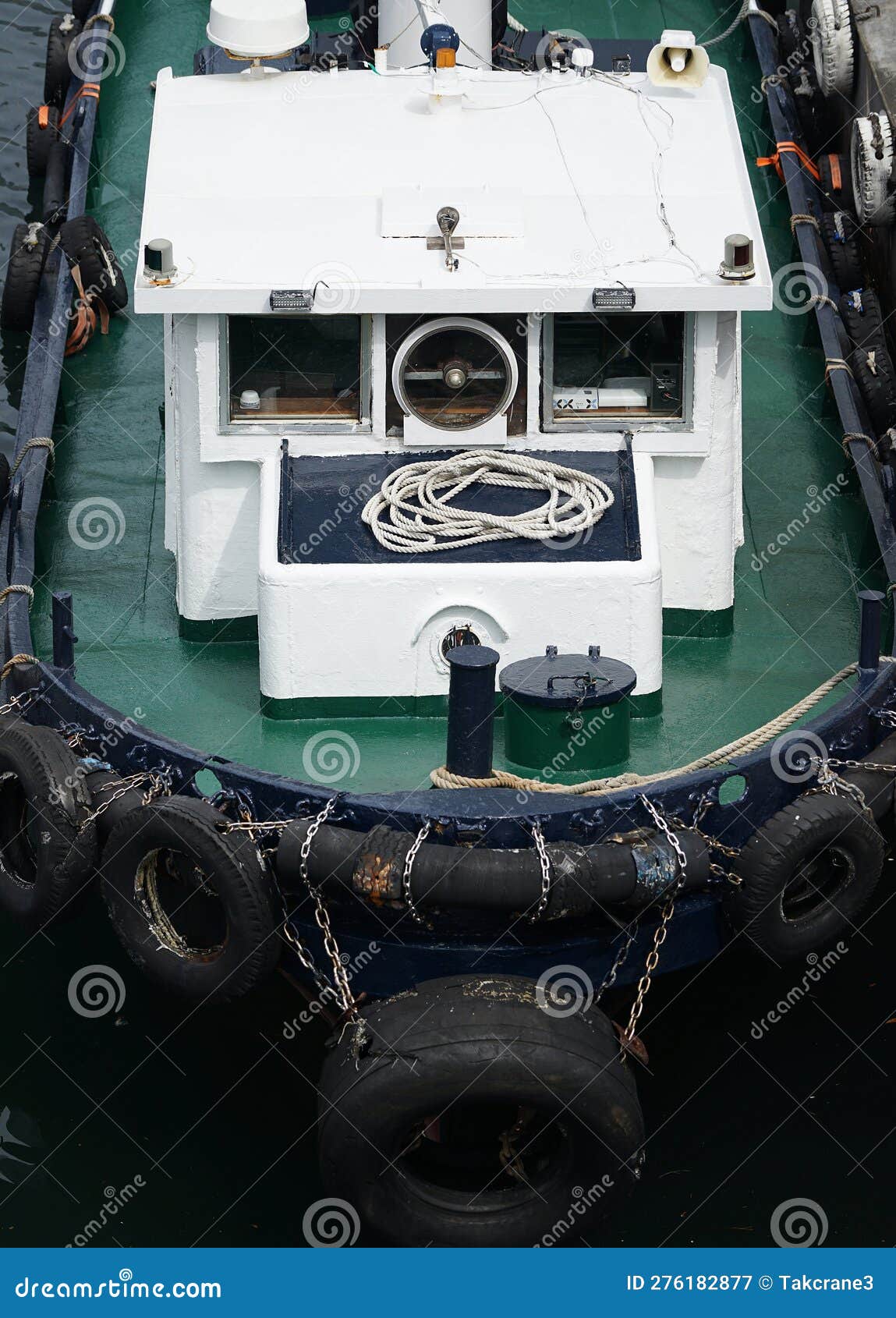 Workboat Docked in the Harbor Stock Image - Image of harbor, ferry ...