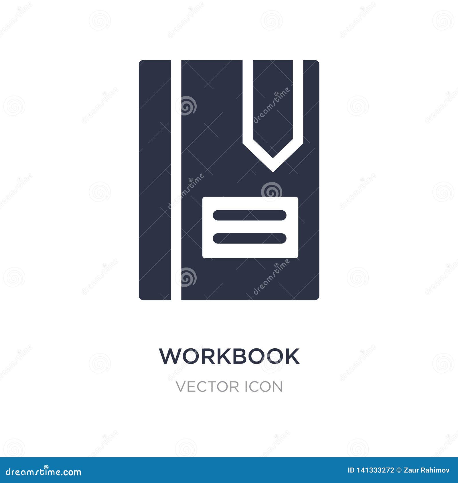 Workbook Icon on White Background. Simple Element Illustration from ...