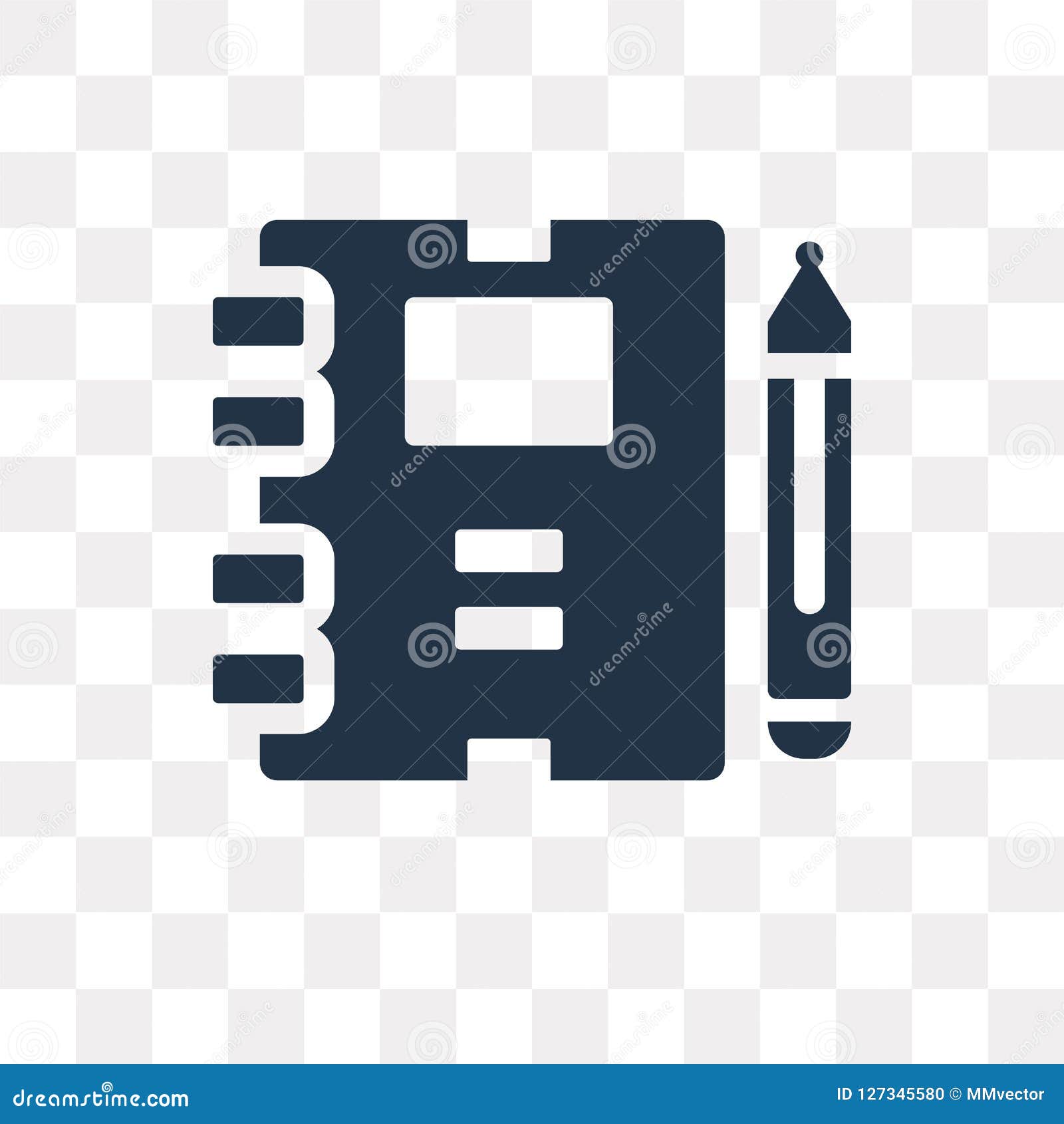 Workbook Vector Icon Isolated on Transparent Background, Workbook ...