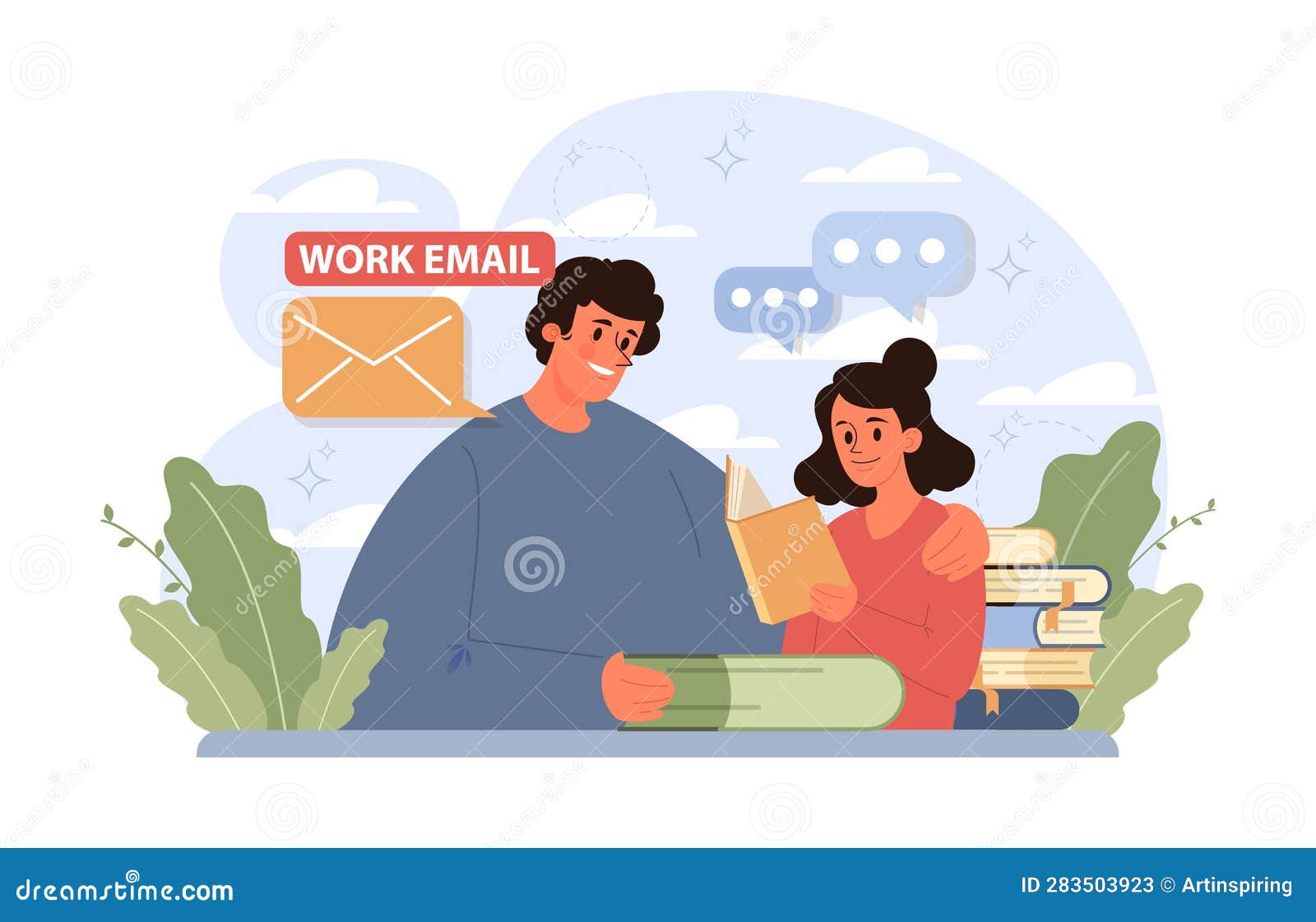 Workcation. Chatacter Working Away from the Office Stock Vector ...