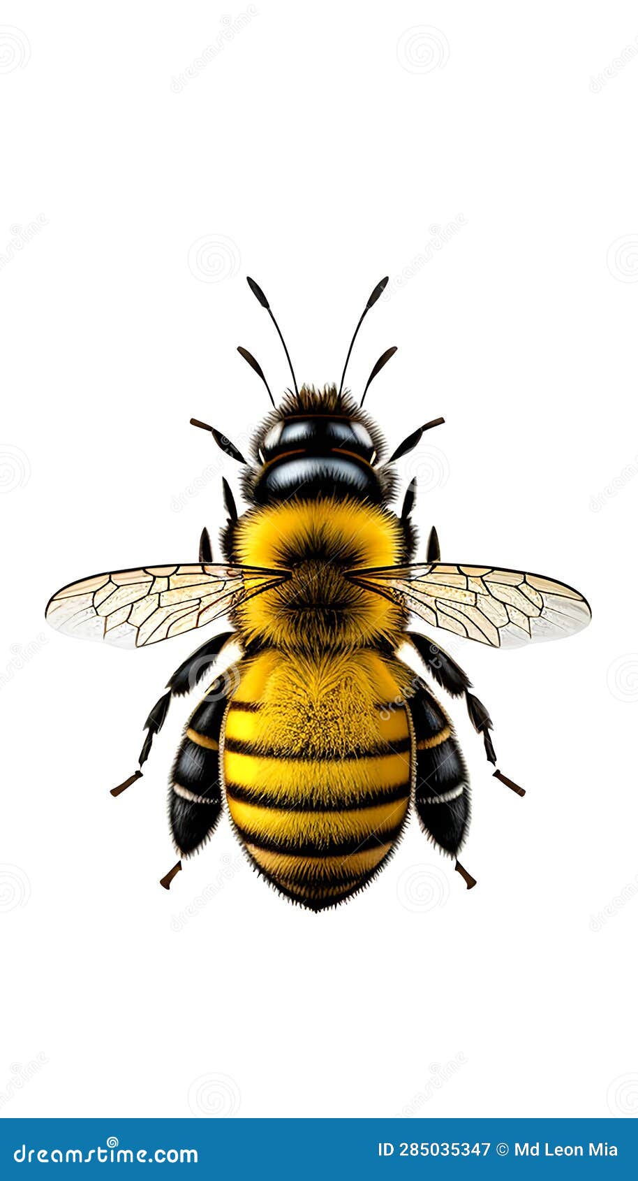 Bee white background stock illustration. Illustration of brown - 285035347