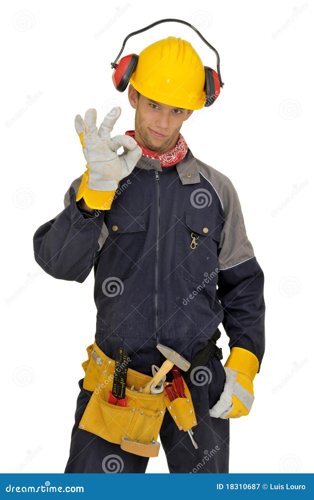 Worker stock image. Image of engineer, hardhat, hard - 18310687