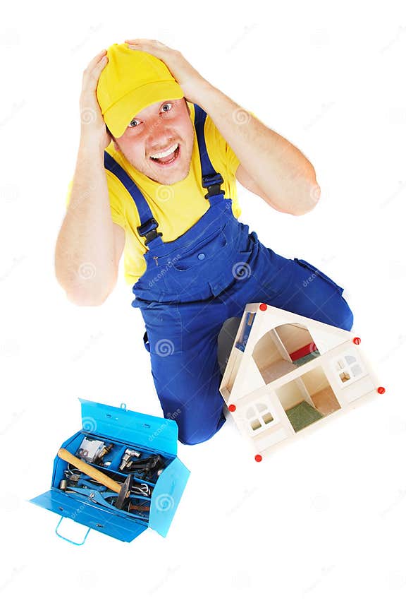 Worker stock image. Image of developer, repairer, puzzled - 9827893