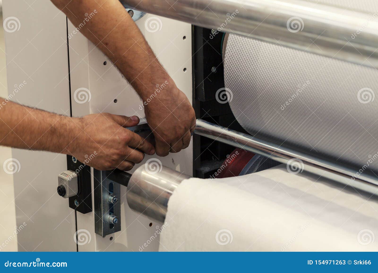 Paper roll machine stock image. Image of large, machinery - 154971263