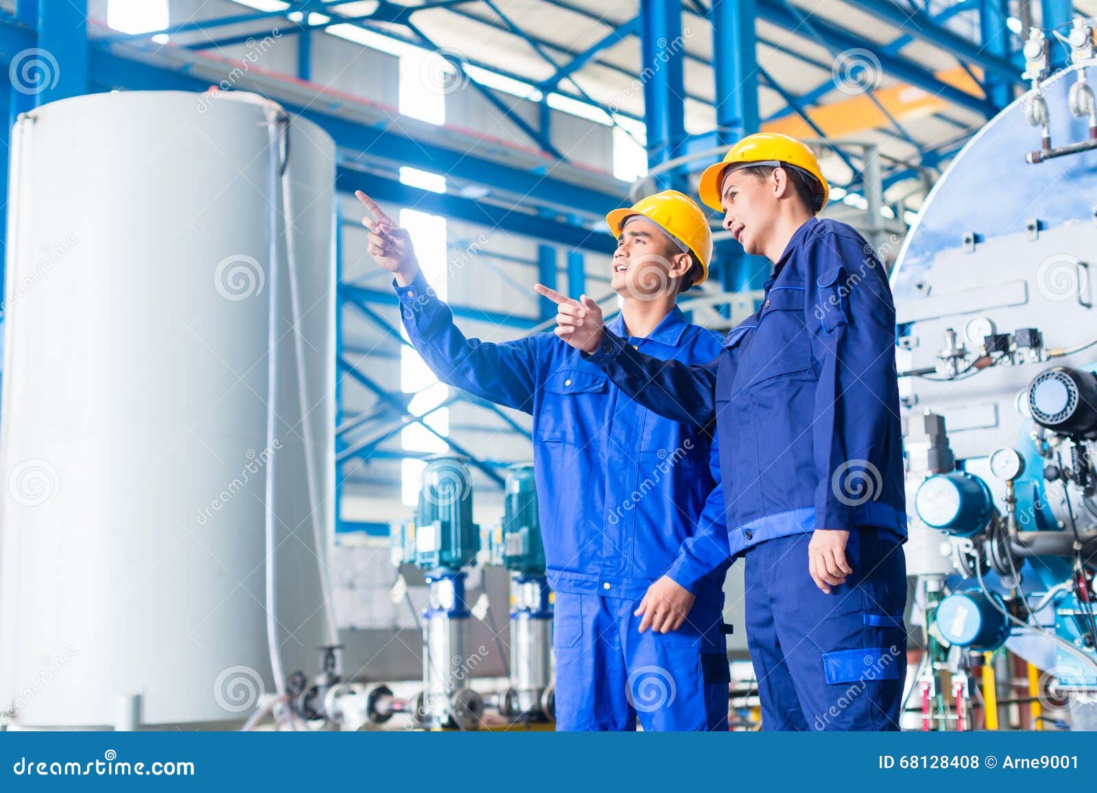 Worker in Asian Manufacturing Plant Stock Photo - Image of steel, asia ...