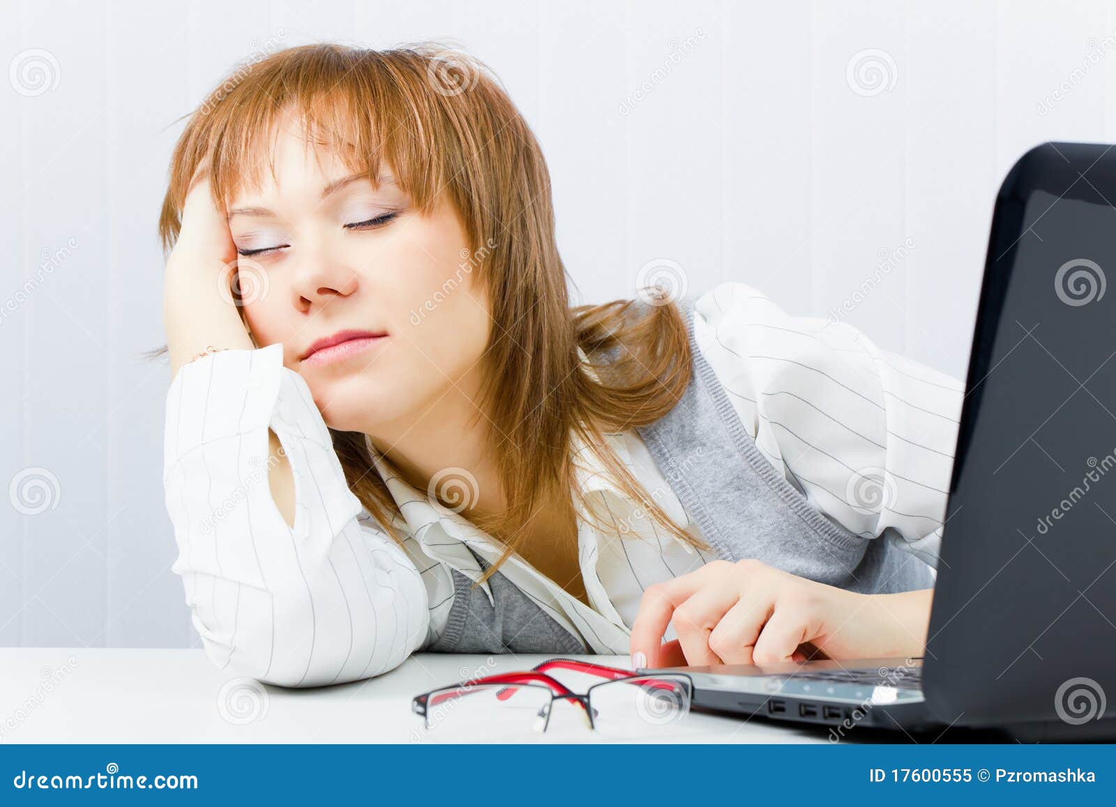Worker, asleep on a laptop stock image. Image of lifestyle - 17600555