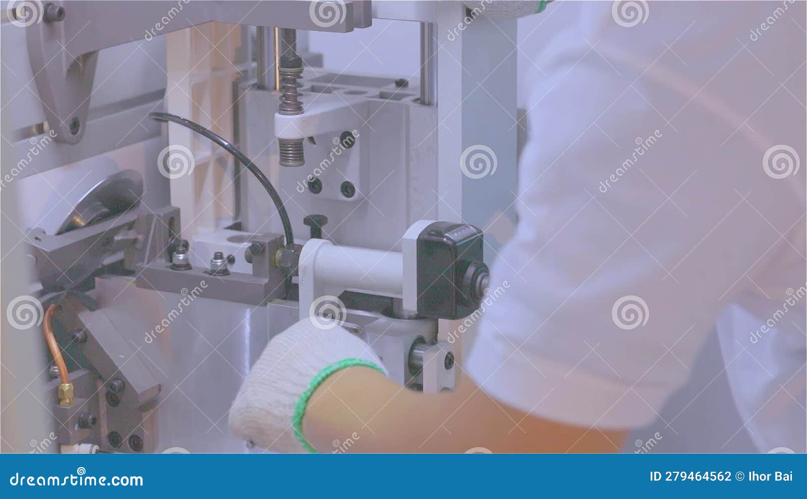 The Worker is Assembling the Machine, Close-up. CNC Assembly Process ...