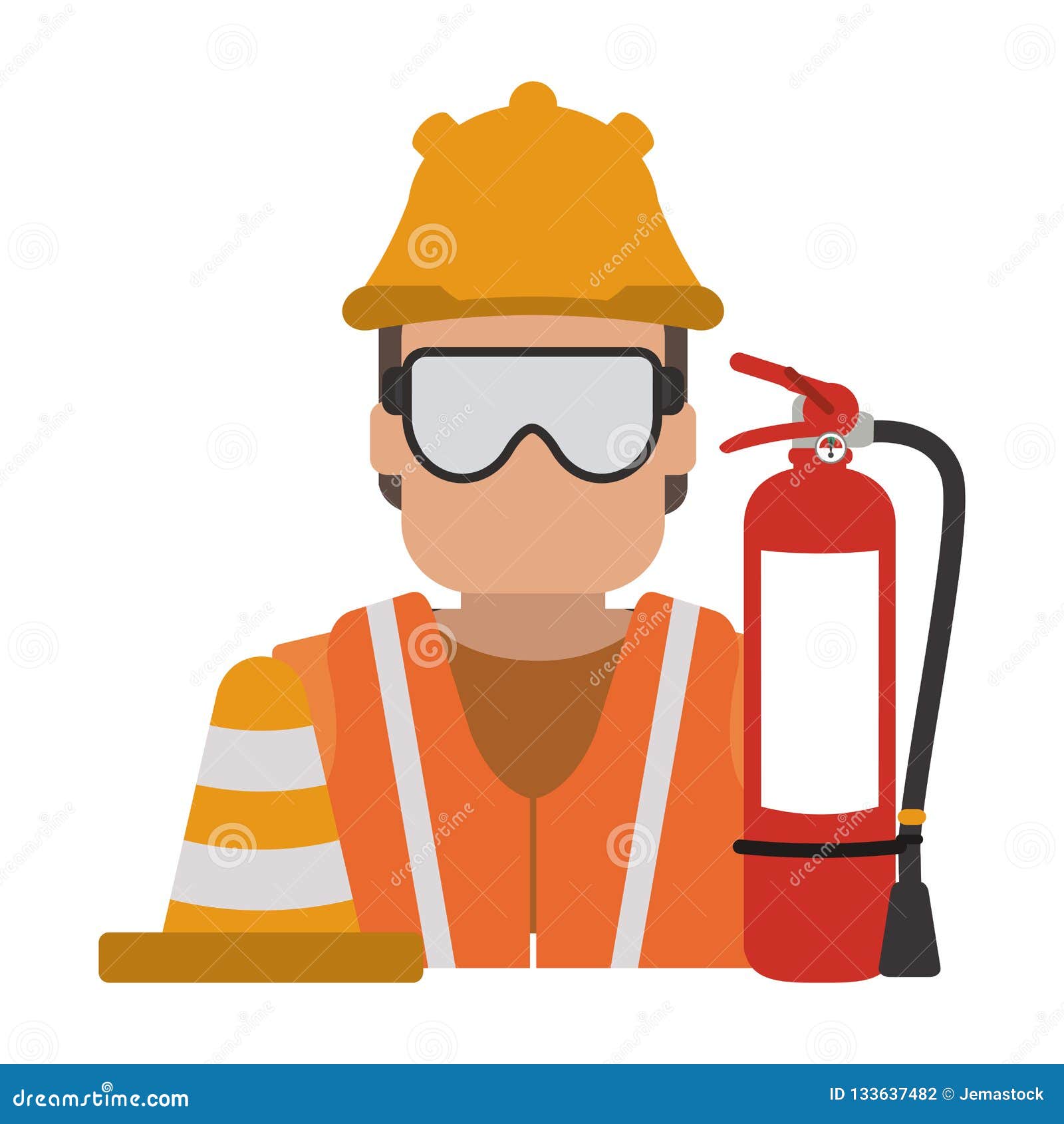 Construction worker avatar stock vector. Illustration of business ...