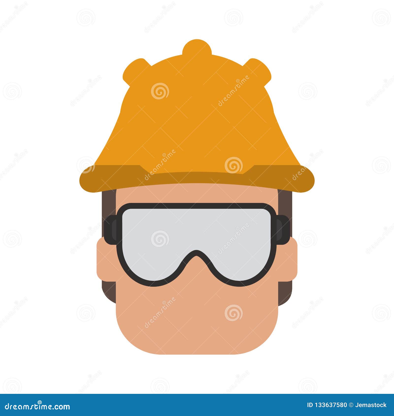 Construction worker avatar stock vector. Illustration of industrial ...