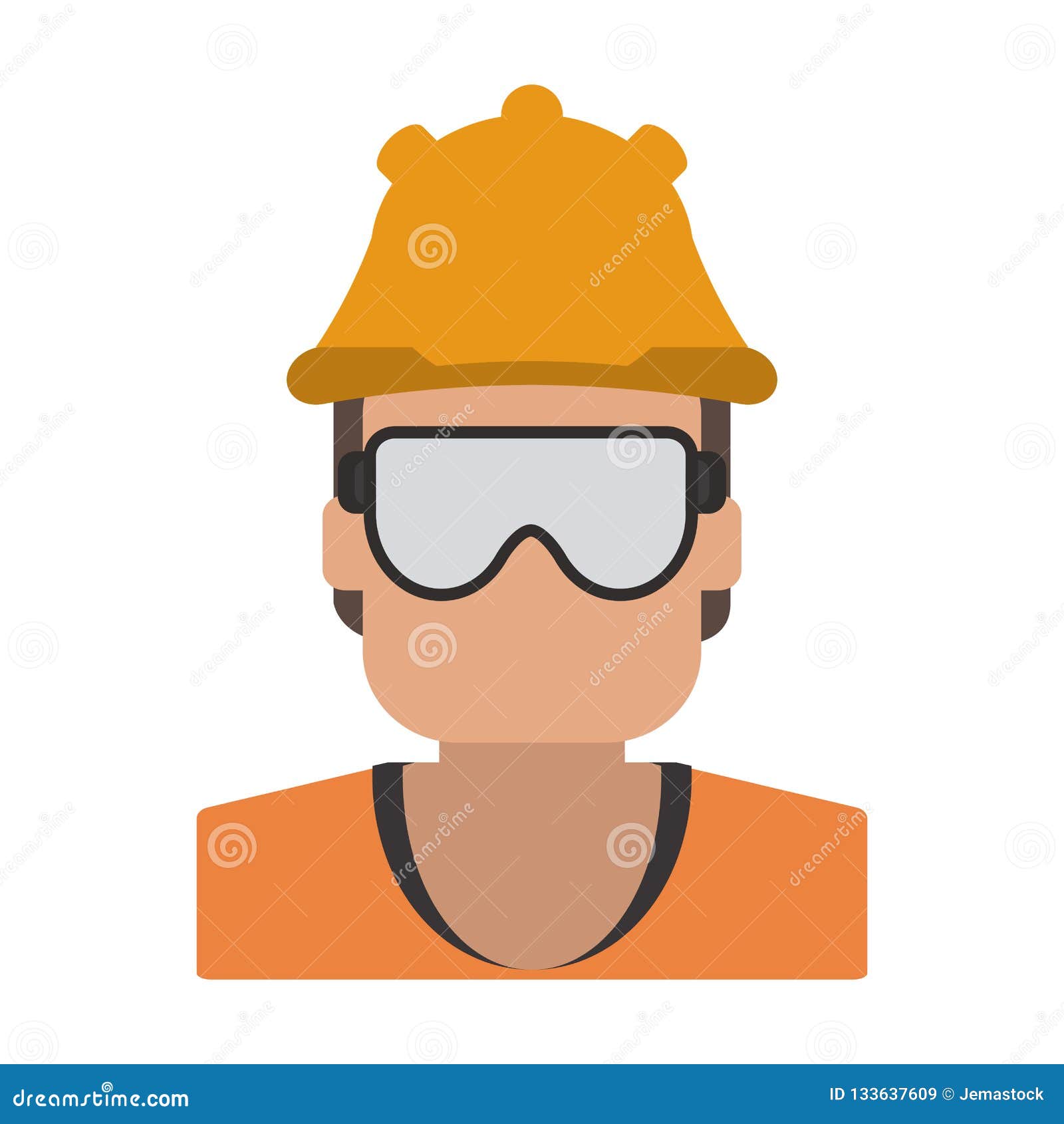 Construction worker avatar stock vector. Illustration of engineer ...