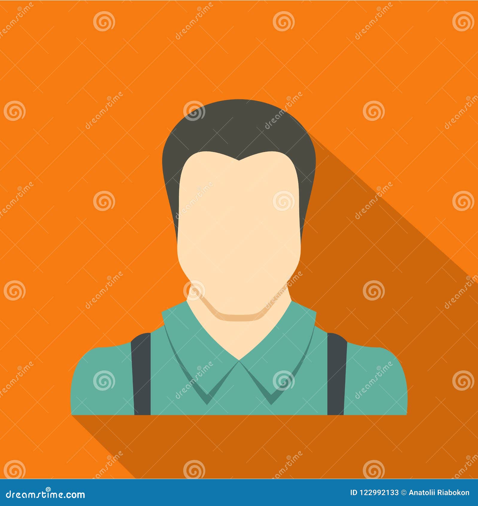 Worker avatar icon flat stock illustration. Illustration of icon ...