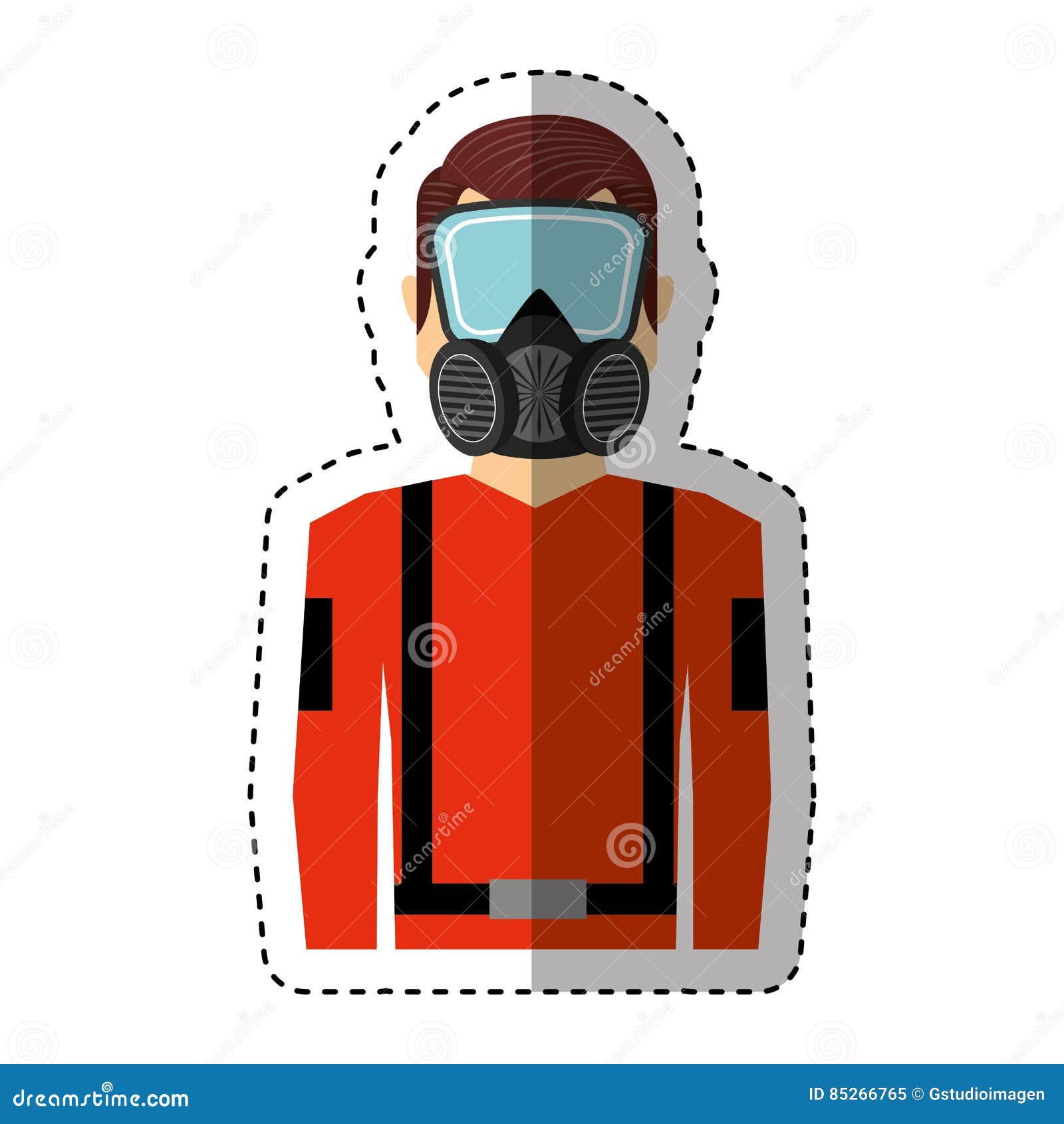 Worker Avatar with Safety Suit Stock Illustration - Illustration of ...