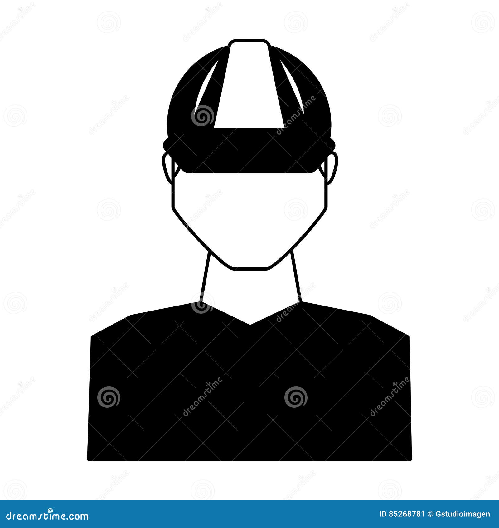 Worker Avatar with Safety Suit Stock Illustration - Illustration of ...