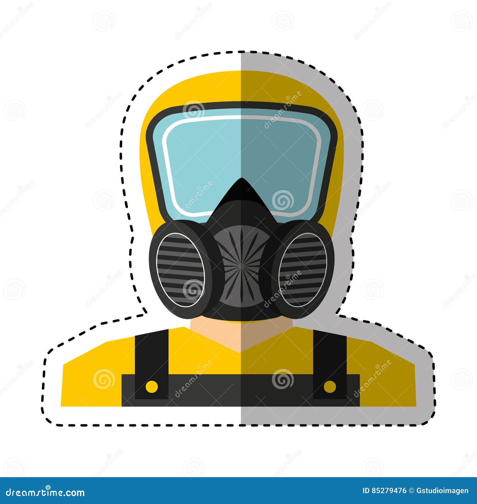 Worker Avatar with Safety Suit Stock Illustration - Illustration of ...