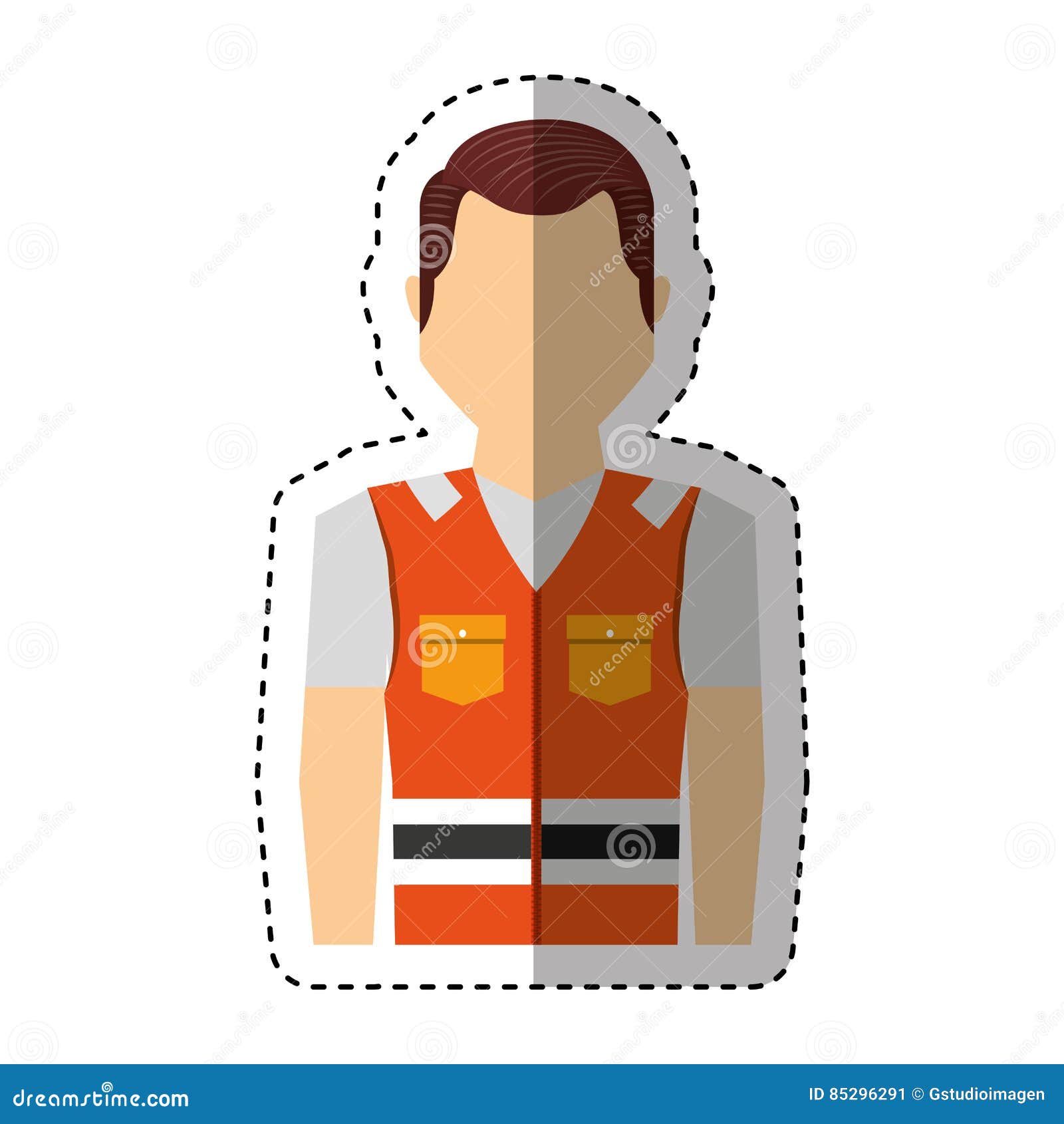 Worker Avatar with Safety Suit Stock Vector - Illustration of safesuit ...