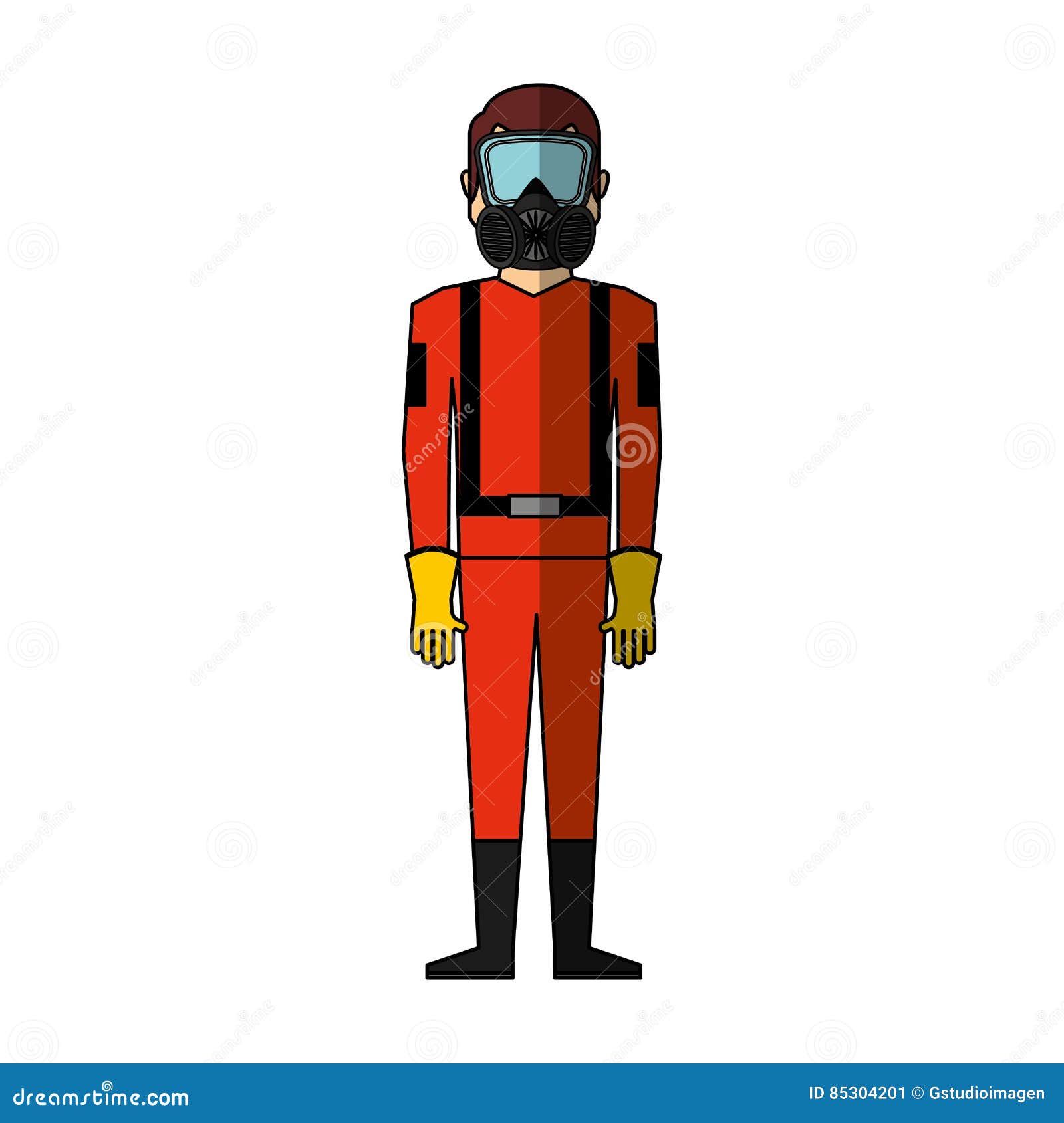 Worker Avatar with Safety Suit Stock Vector - Illustration of safesuit ...