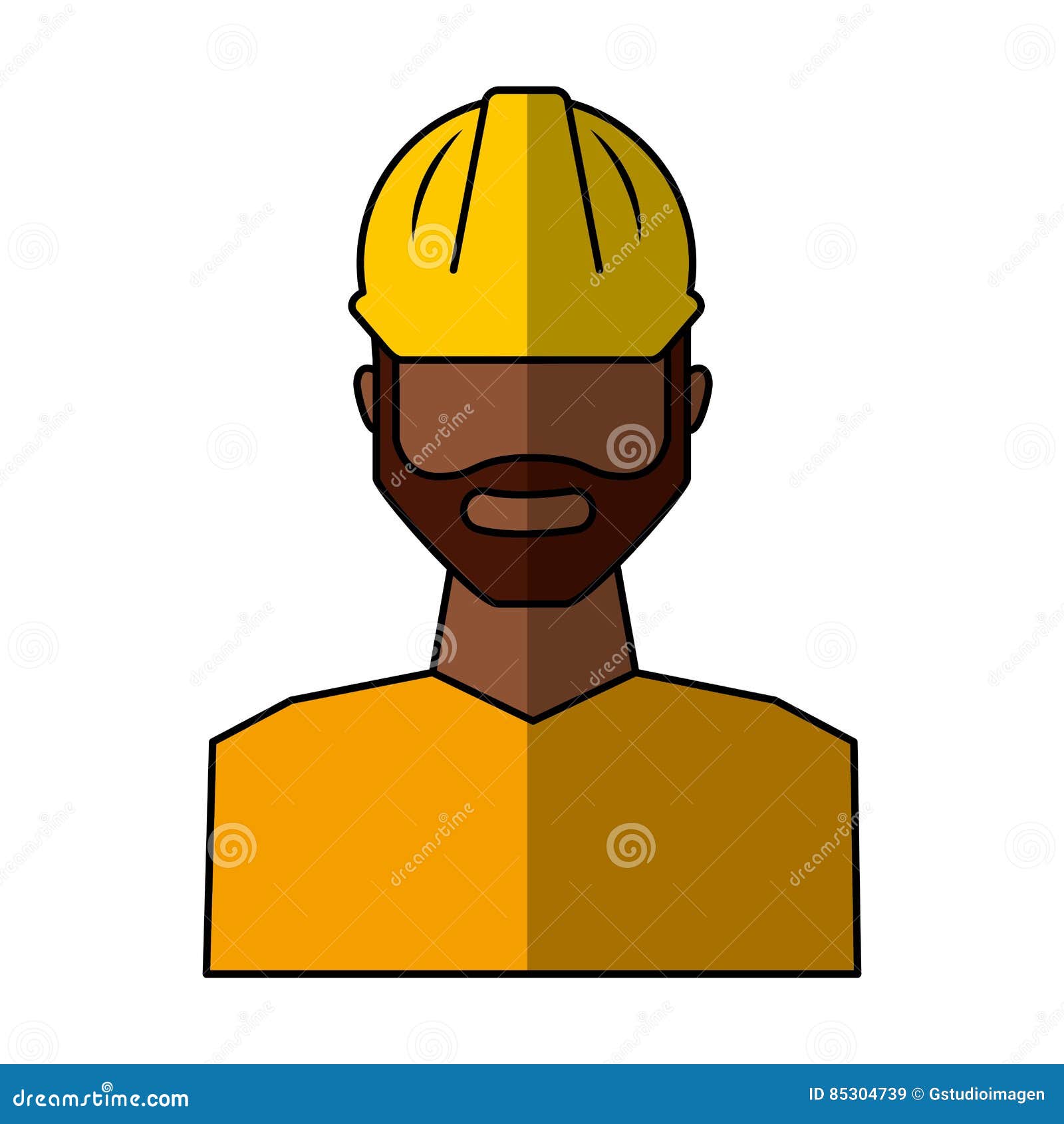 Worker Avatar with Safety Suit Stock Vector - Illustration of design ...