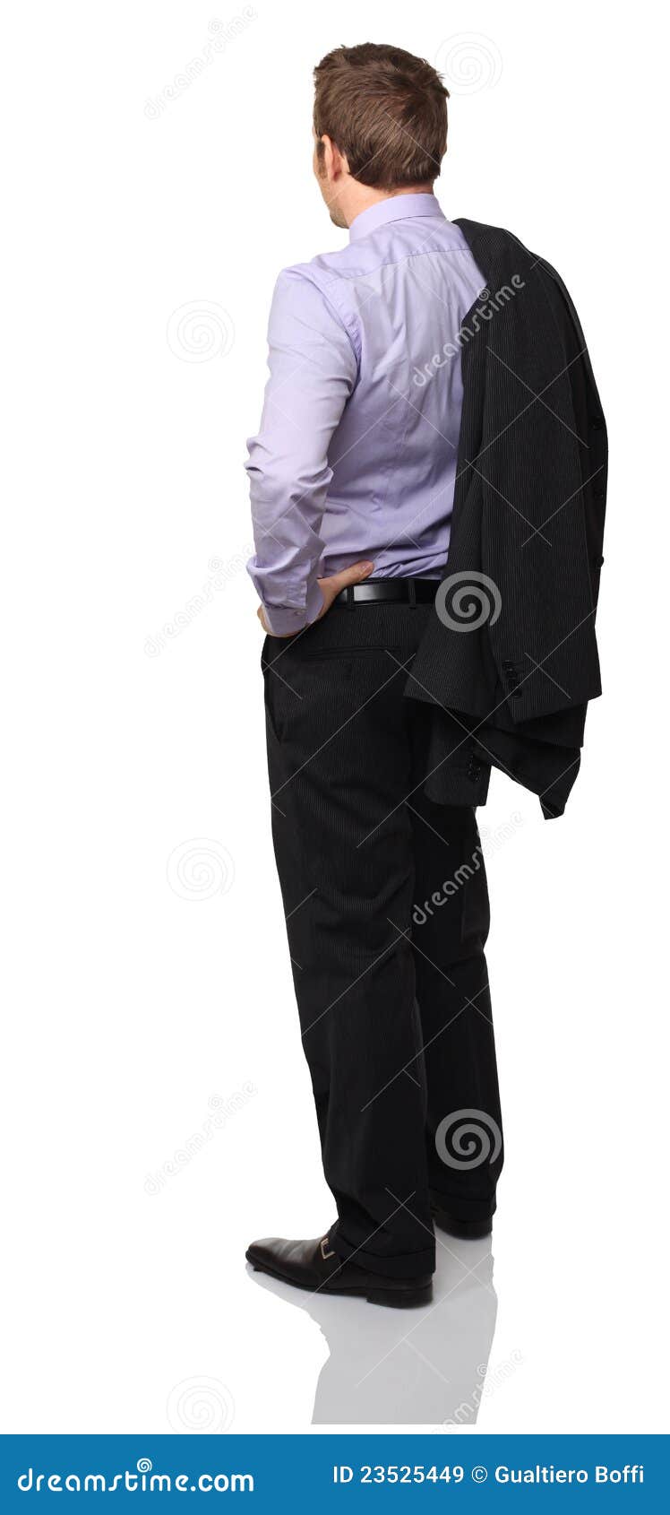 Worker back view stock image. Image of wait, beard, portrait - 23525449