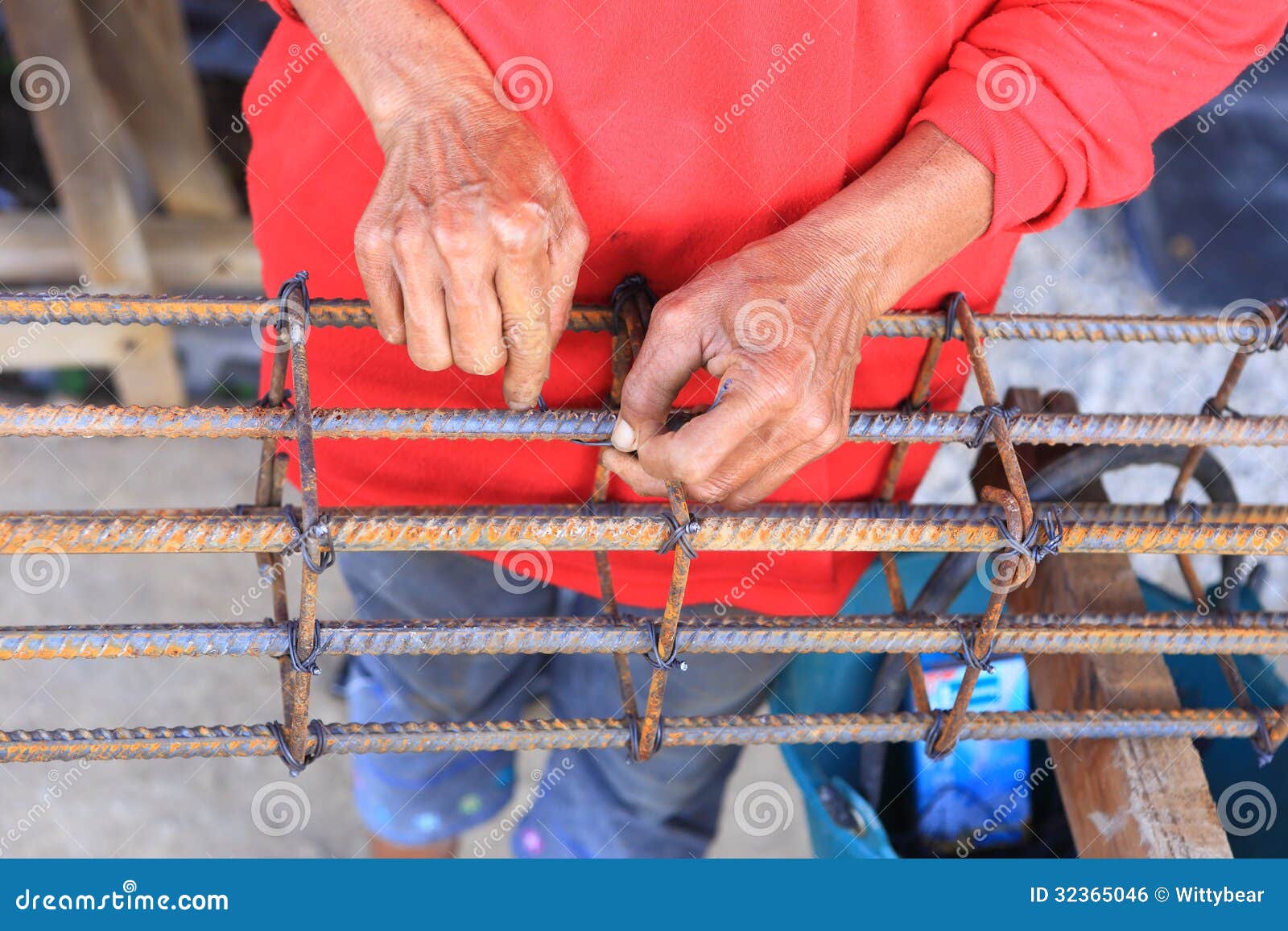 Worker Bending Steel for Construction Job Stock Photo - Image of worker ...