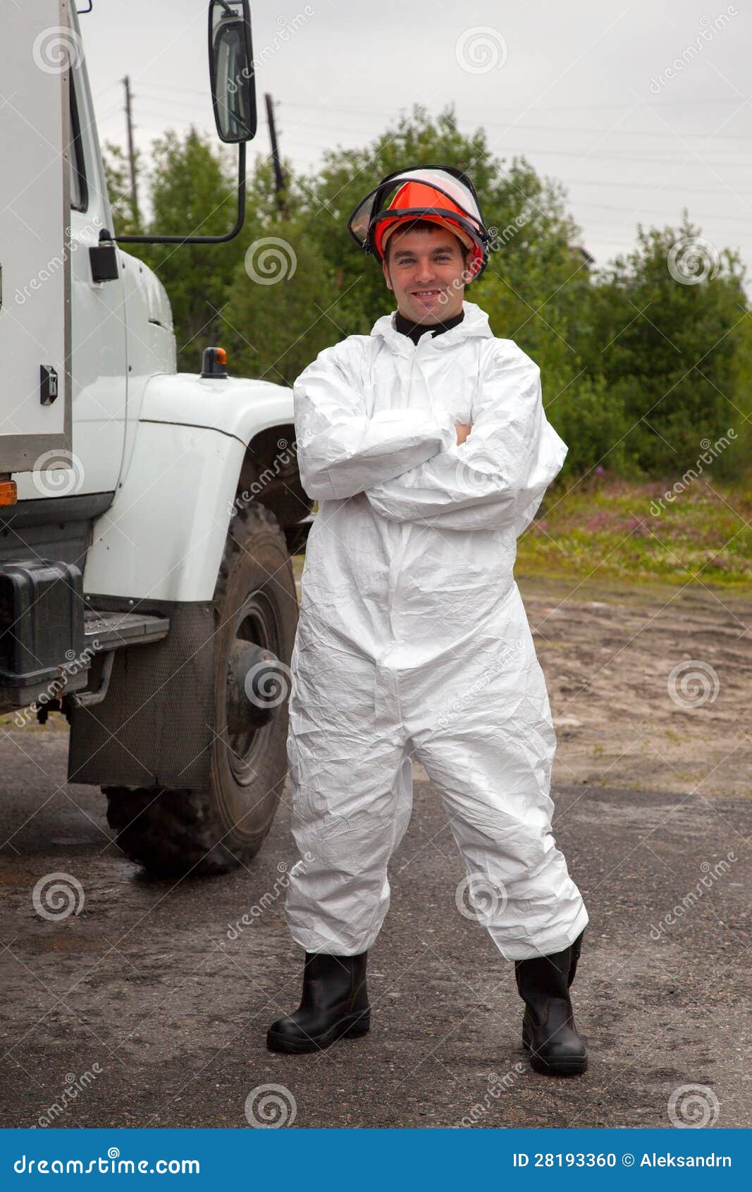 Worker in bio-hazard suit stock photo. Image of bacteria - 28193360