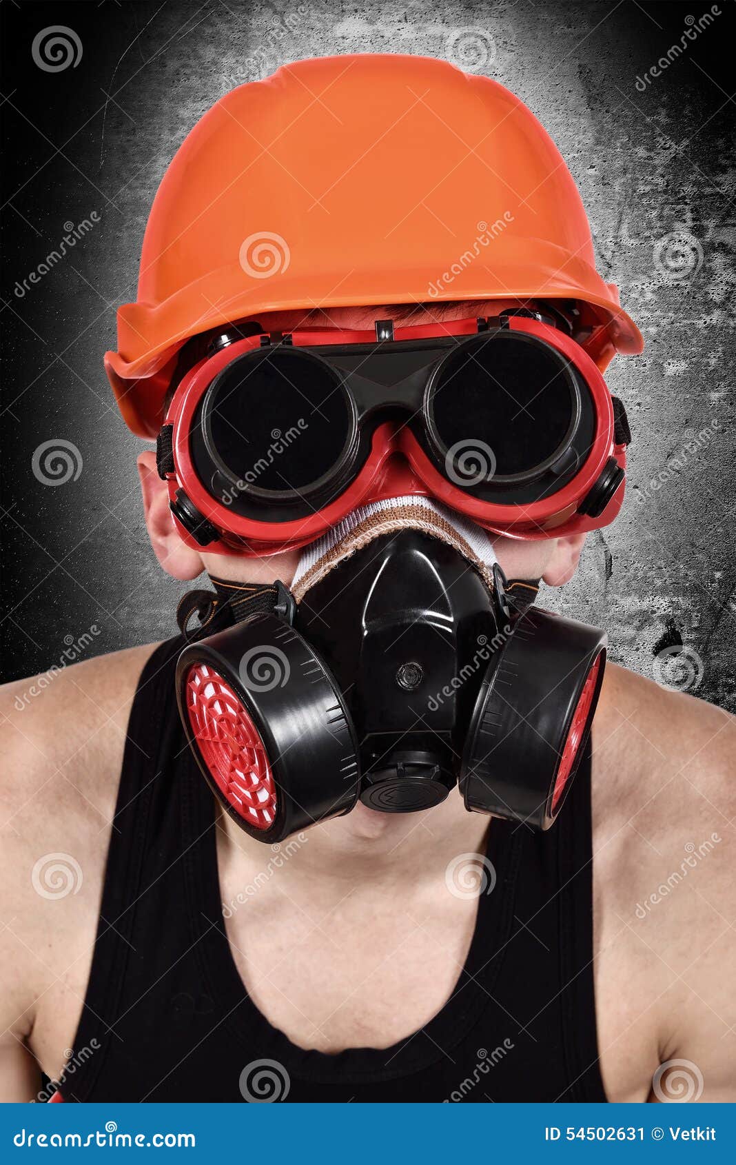 Worker in biohazard mask stock image. Image of nature - 54502631