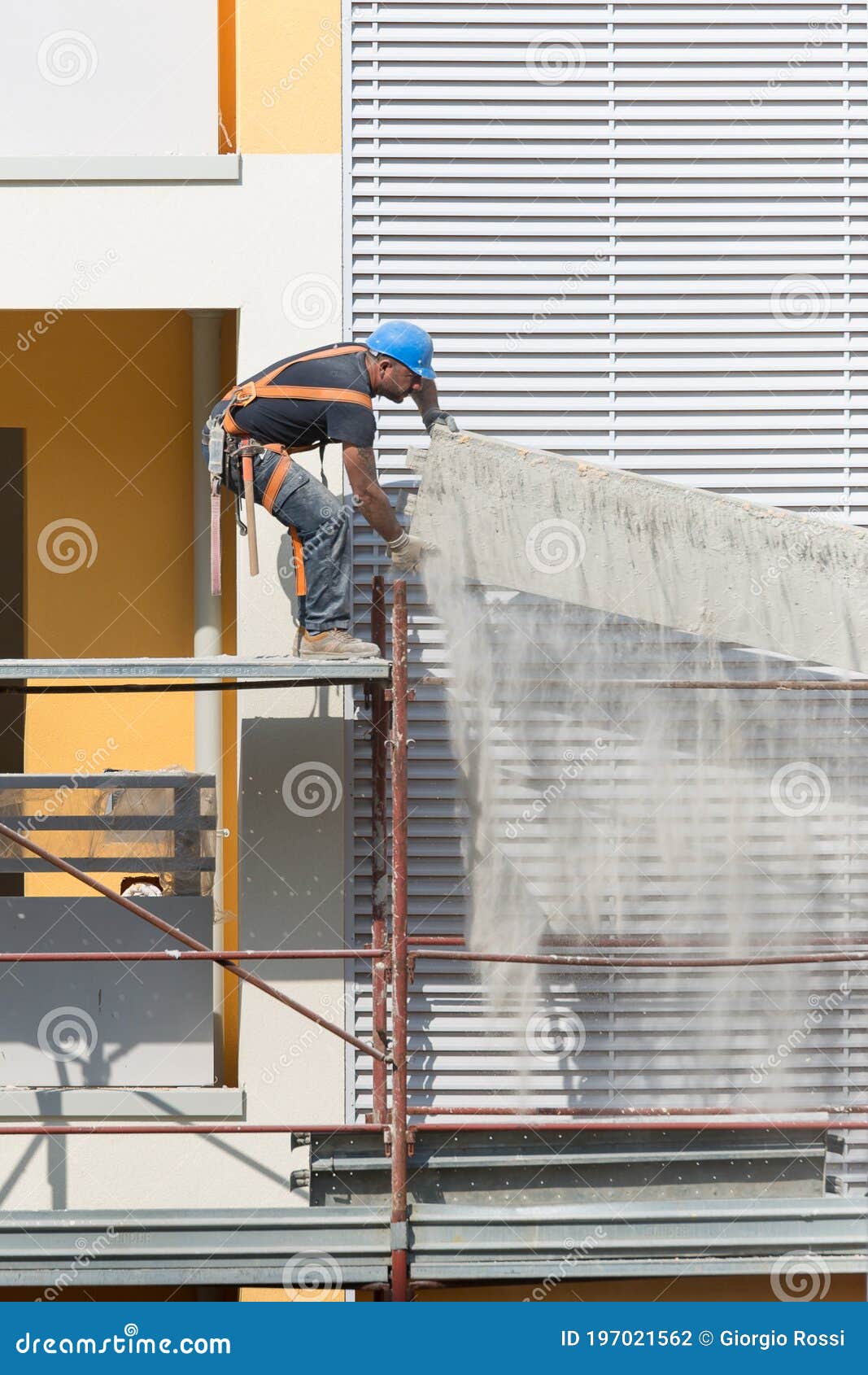 Scaffold Worker At His Job Editorial Image | CartoonDealer.com #65791874