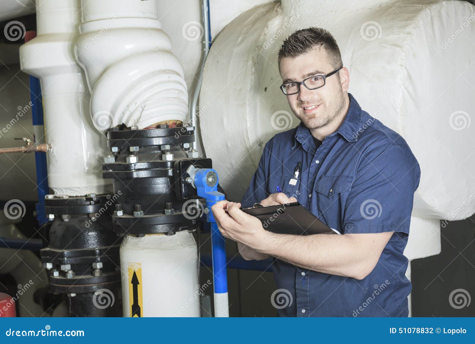 Worker boiler stock photo. Image of serviceman, engine - 51078832