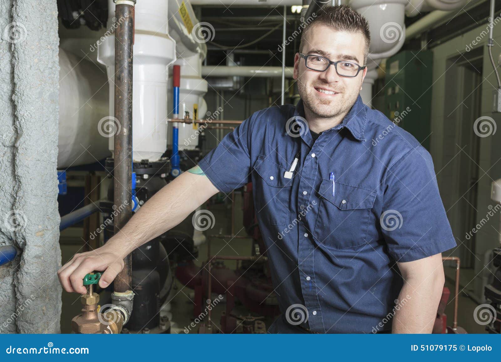 Worker boiler stock image. Image of examining, equipmentengineer - 51079175