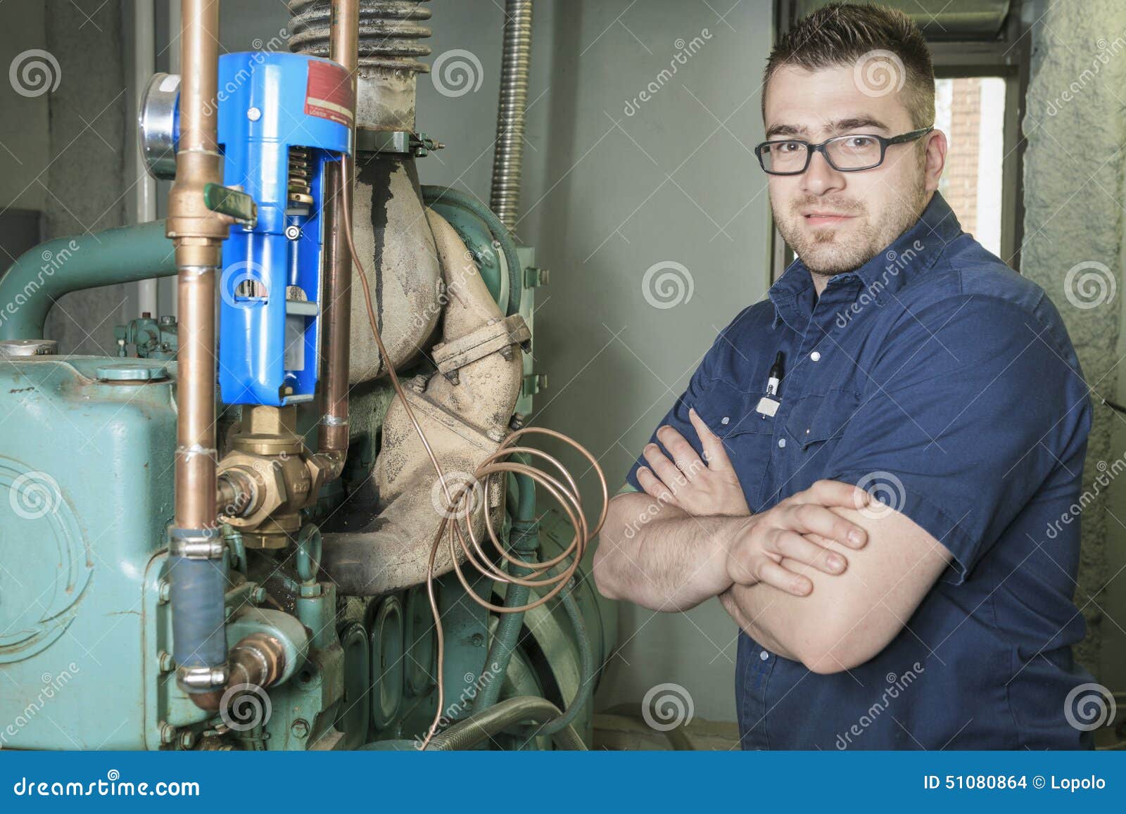 Worker boiler stock photo. Image of electricity, repairman - 51080864