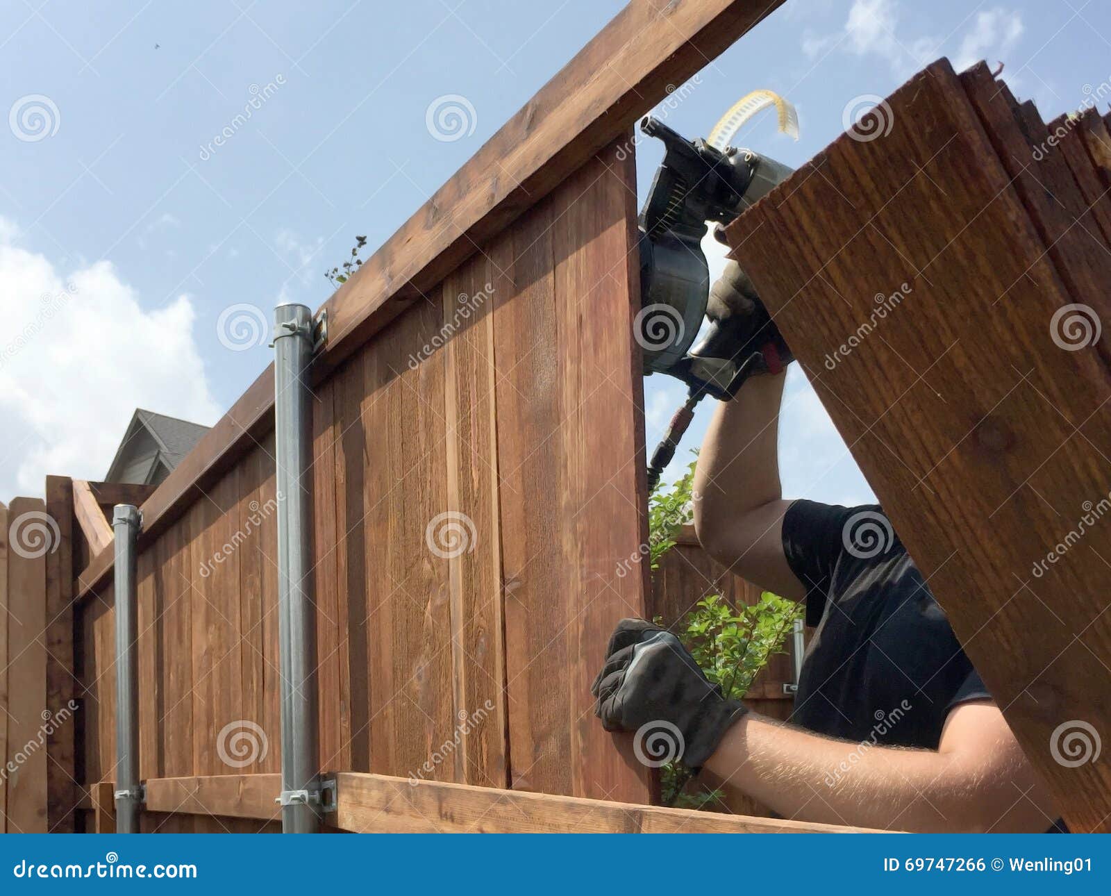 Building A New Fence Stock Photo | CartoonDealer.com #32651898