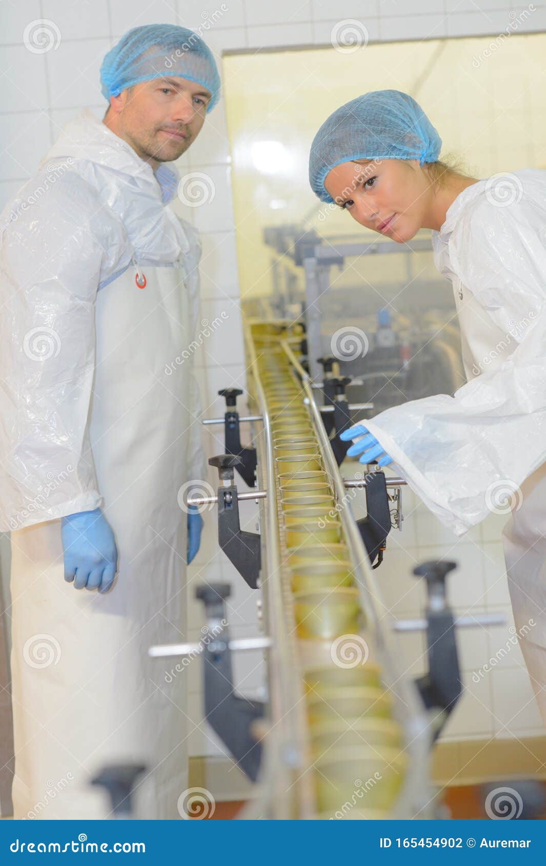 Worker on Canning Production Line Stock Photo - Image of handsome ...