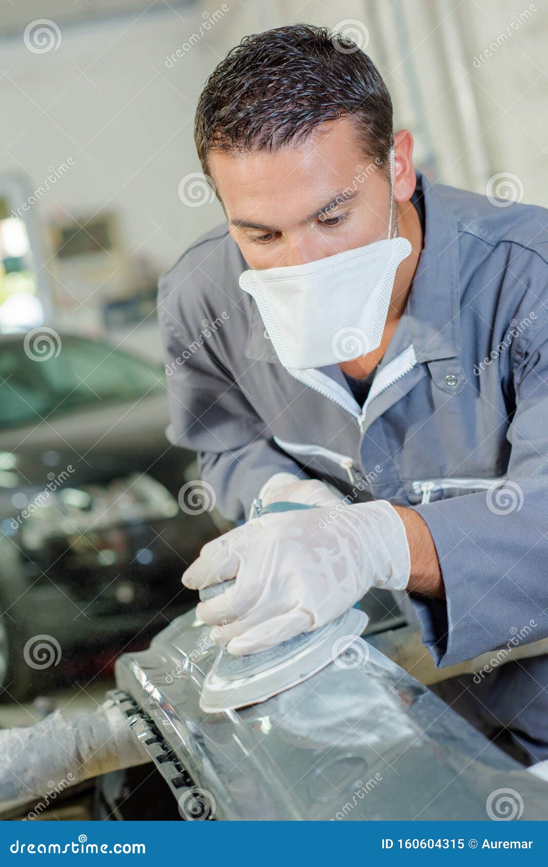 Worker in Car Body Workshop Stock Image - Image of profession, mechanic ...