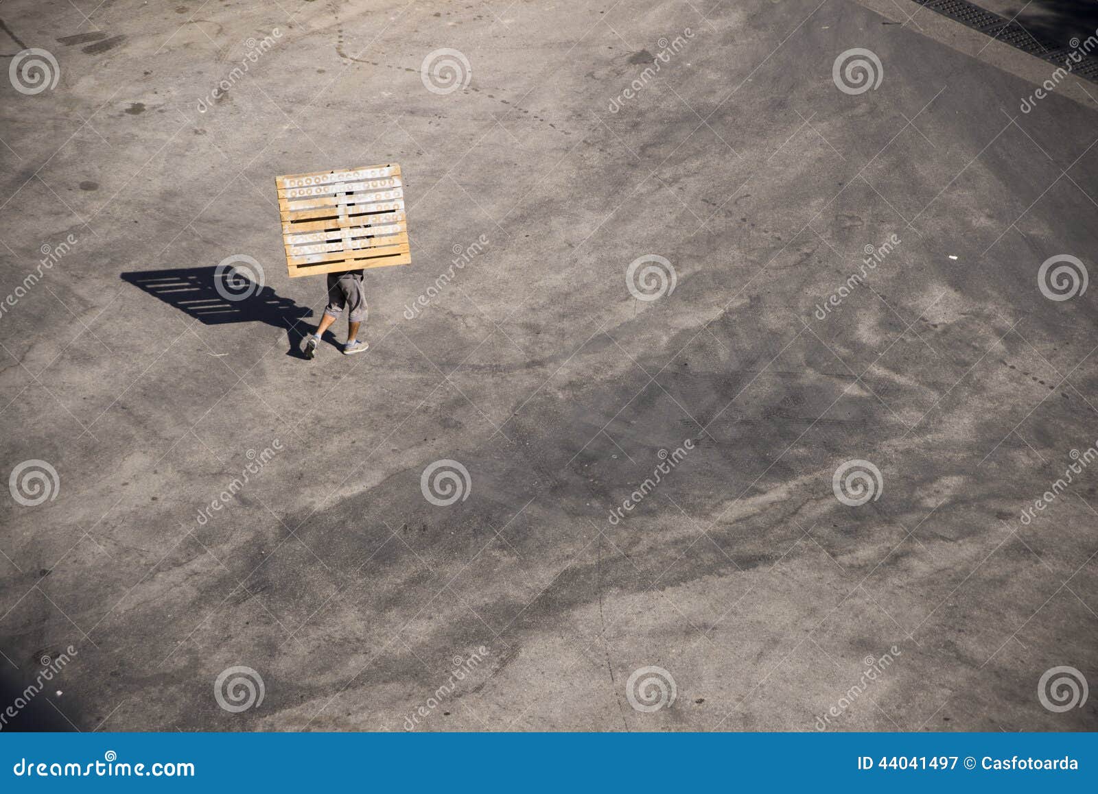 Worker carrying a pallet. stock image. Image of pallet - 44041497