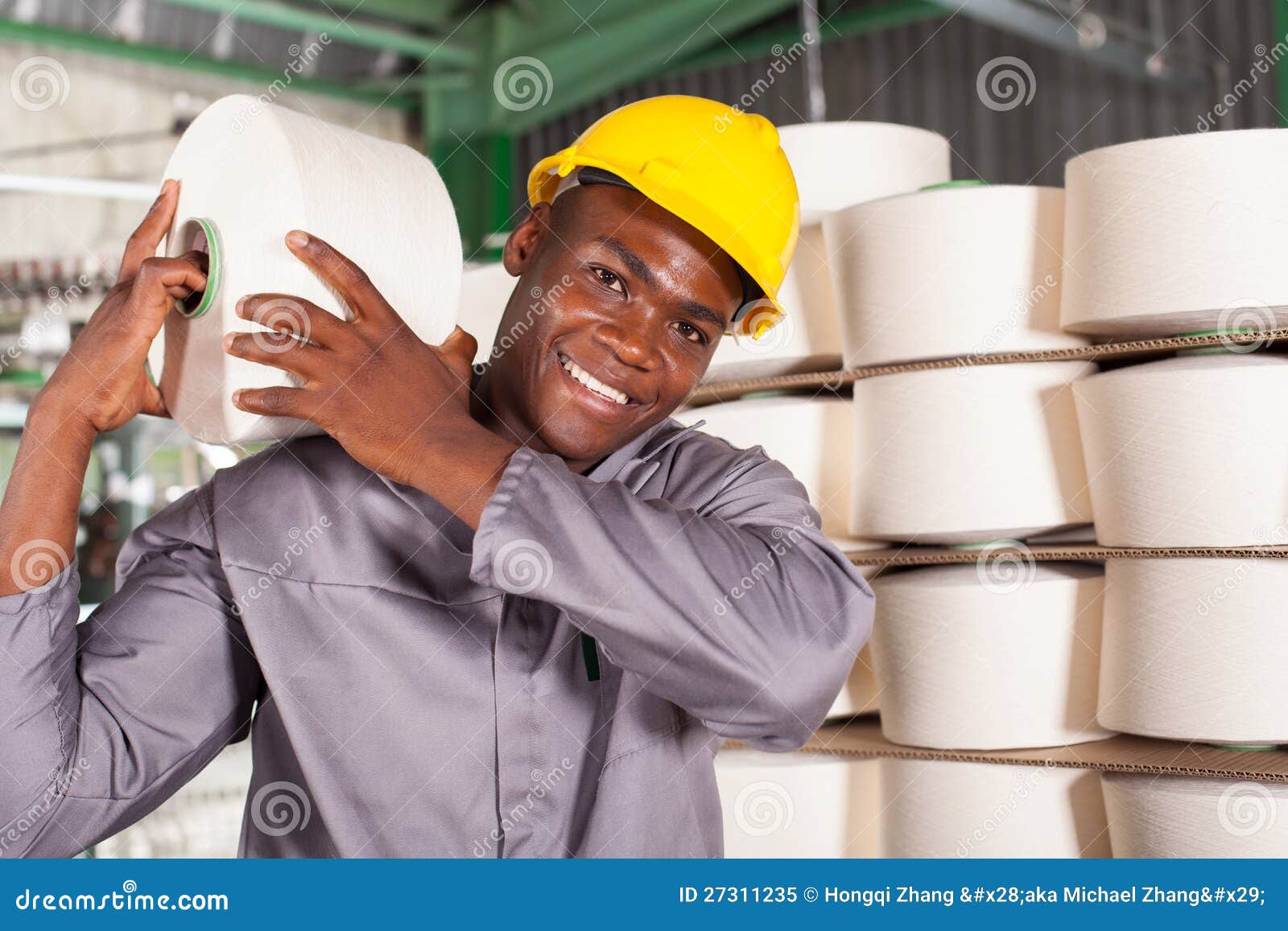 Worker Carrying Raw Material Stock Image - Image of length, cheerful ...