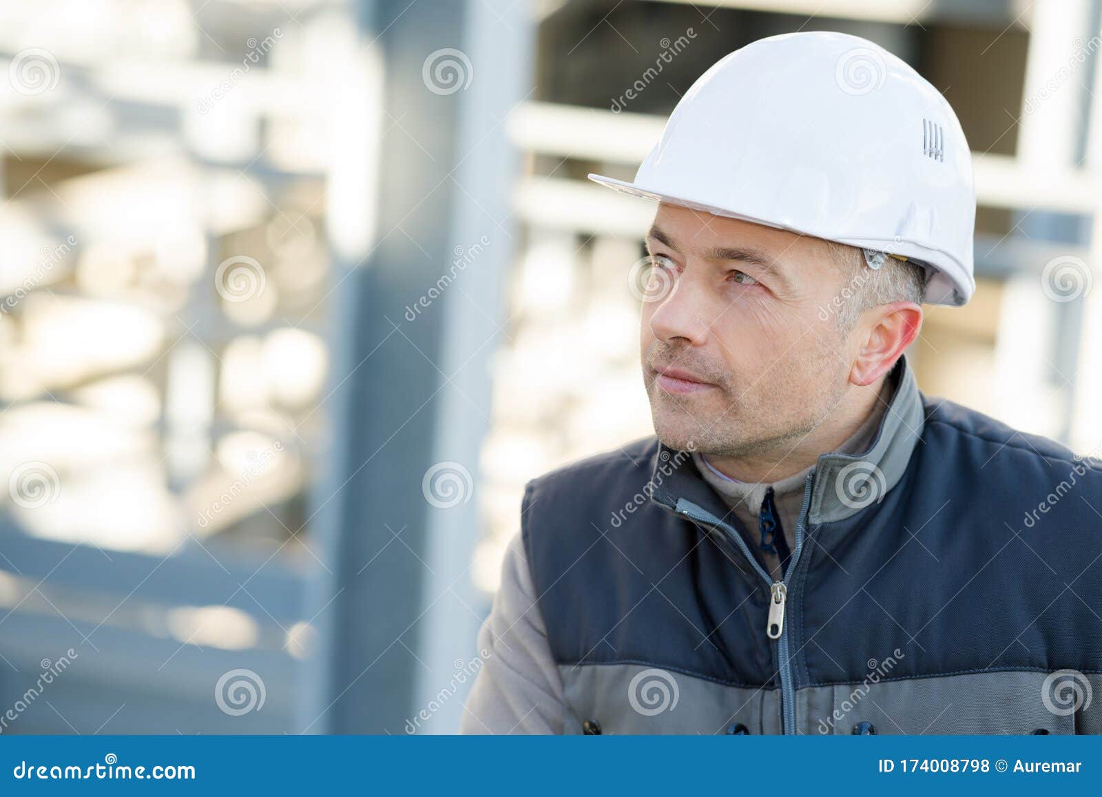 Worker on cement plant stock photo. Image of complex - 174008798