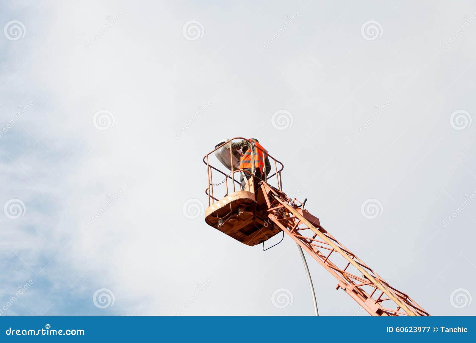 Worker Changing Light Fixture Stock Image - Image of hardhat, changing ...